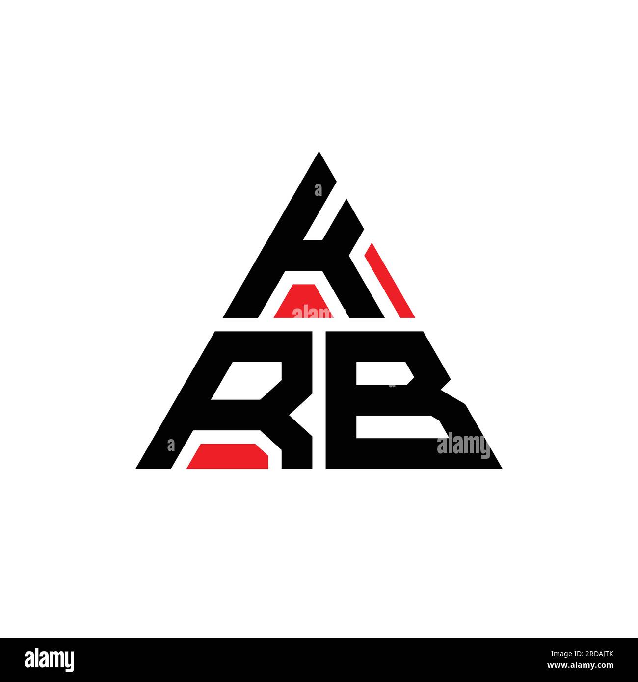 KRB-Logo mit Dreiecksbuchstaben und Dreiecksform. KRB-Dreieck-Logo ...