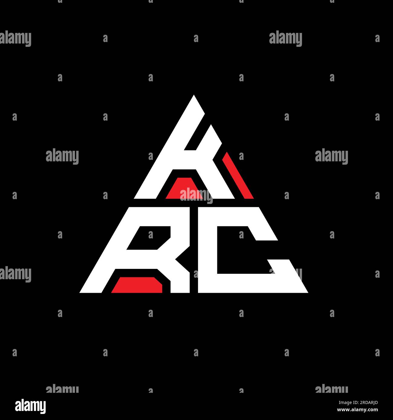 KRC-Logo mit Dreiecksbuchstaben und Dreiecksform. MONOGRAMM mit DEM KRC ...