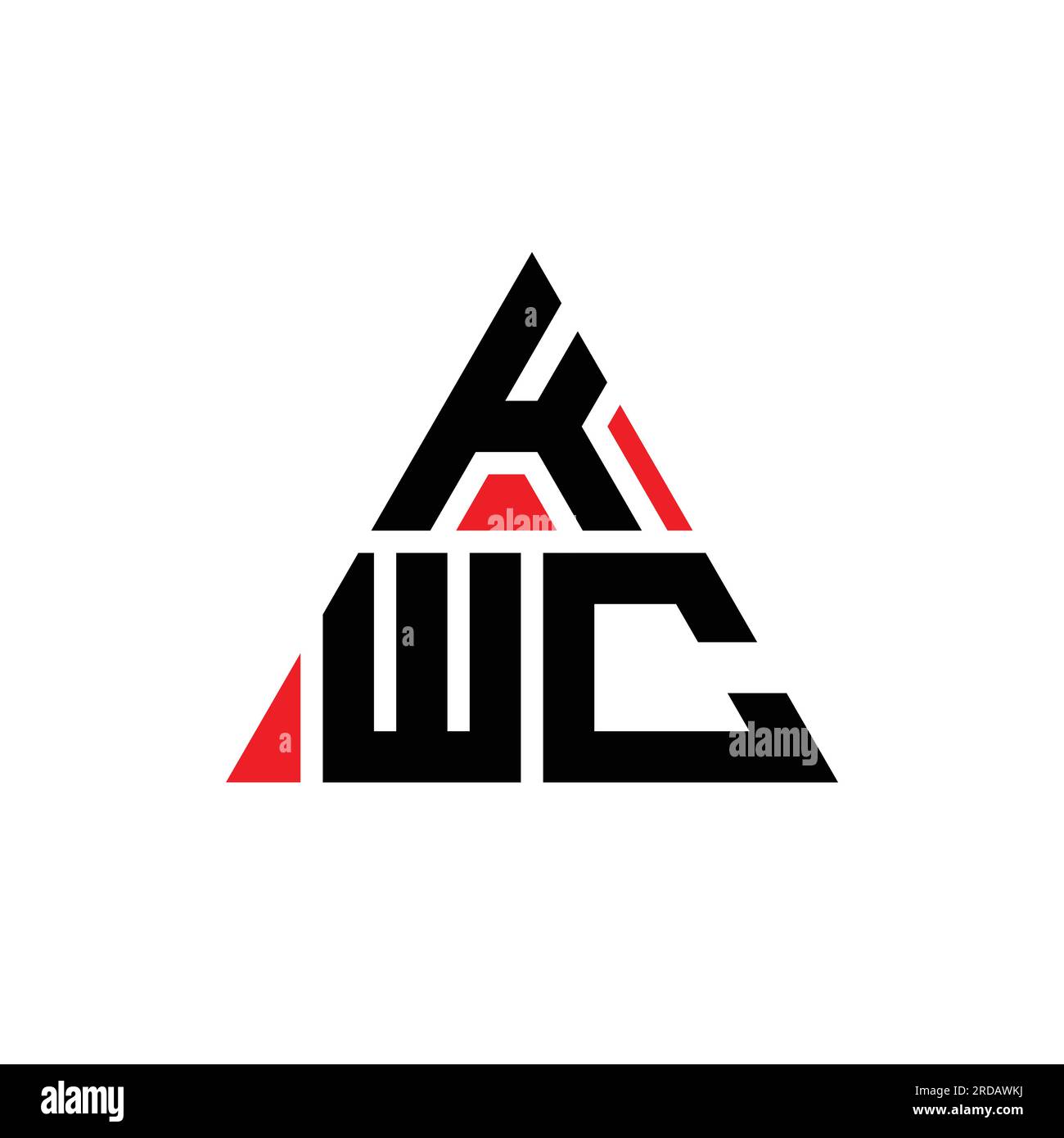 KWC-Logo mit Dreiecksbuchstaben und Dreiecksform. Monogramm mit KWC ...