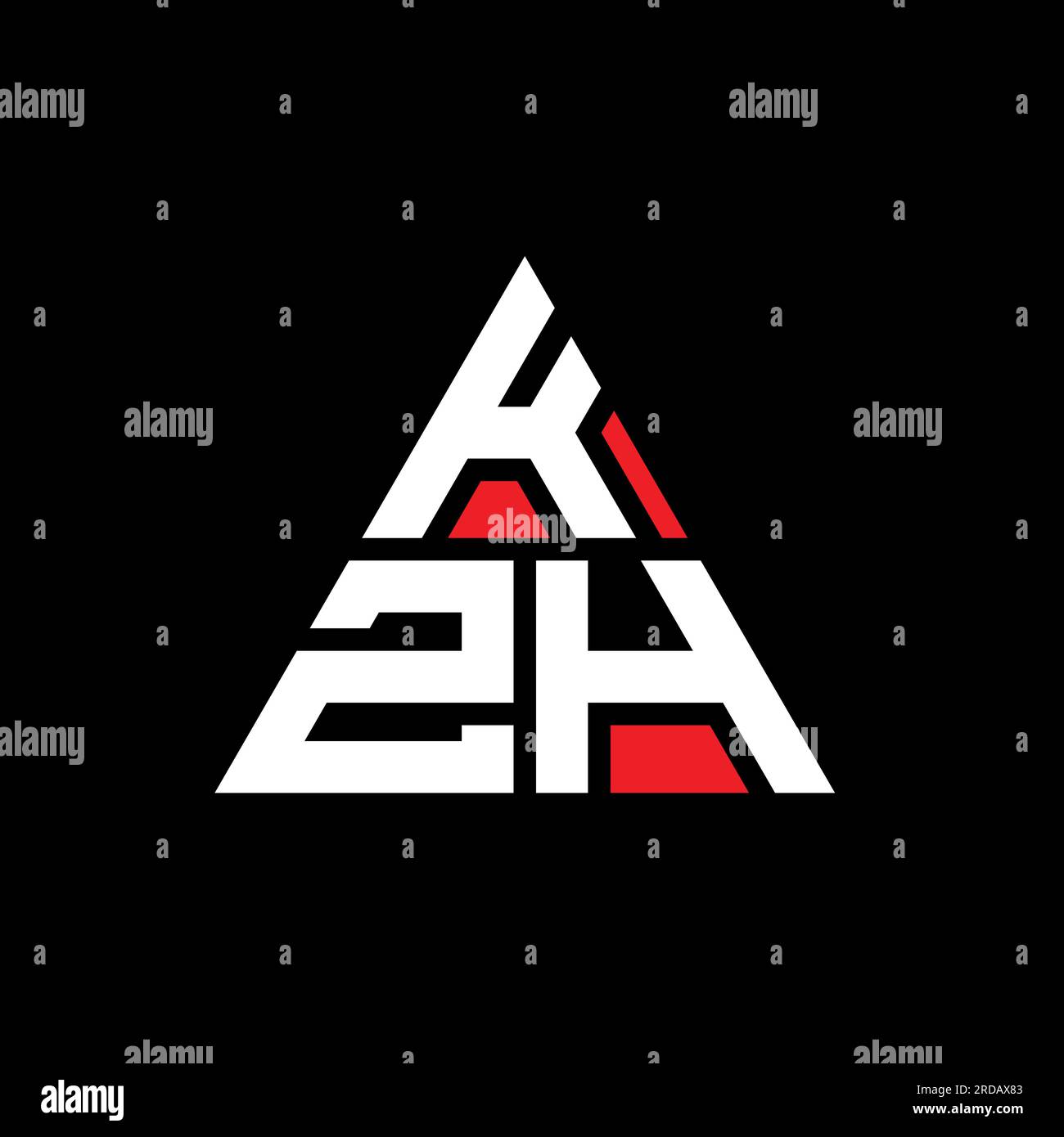 KZH-Logo mit Dreiecksbuchstaben und Dreiecksform. KZH-Dreieck-Logo ...