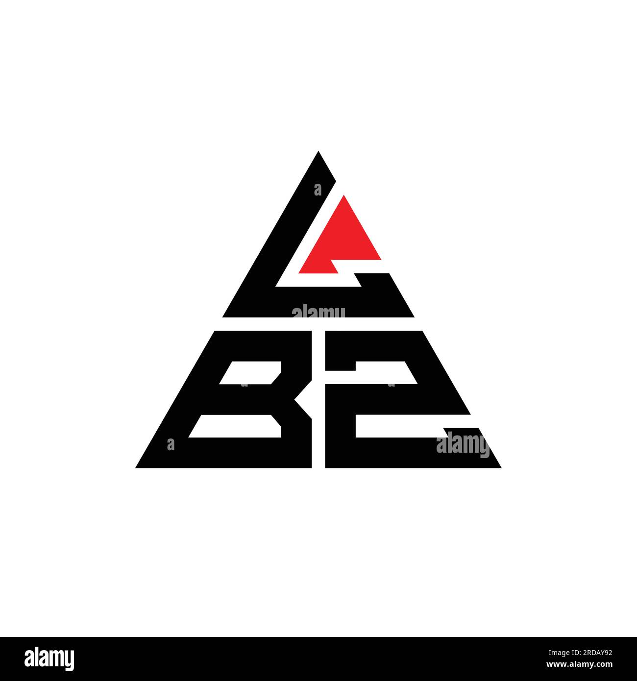 LBZ-Logo mit Dreiecksbuchstaben und Dreiecksform. LBZ-Dreieck-Logo ...
