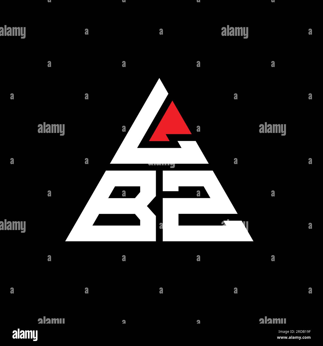 LBZ-Logo mit Dreiecksbuchstaben und Dreiecksform. LBZ-Dreieck-Logo ...