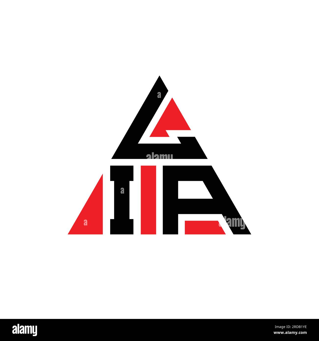 LIA-Logo mit Dreiecksbuchstaben und Dreiecksform. Monogramm mit LIA ...