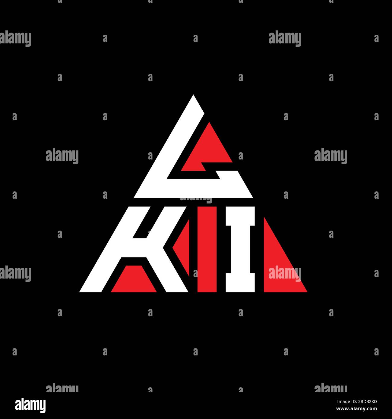 LKI-Logo mit Dreiecksbuchstaben und Dreiecksform. Monogramm mit LKI ...