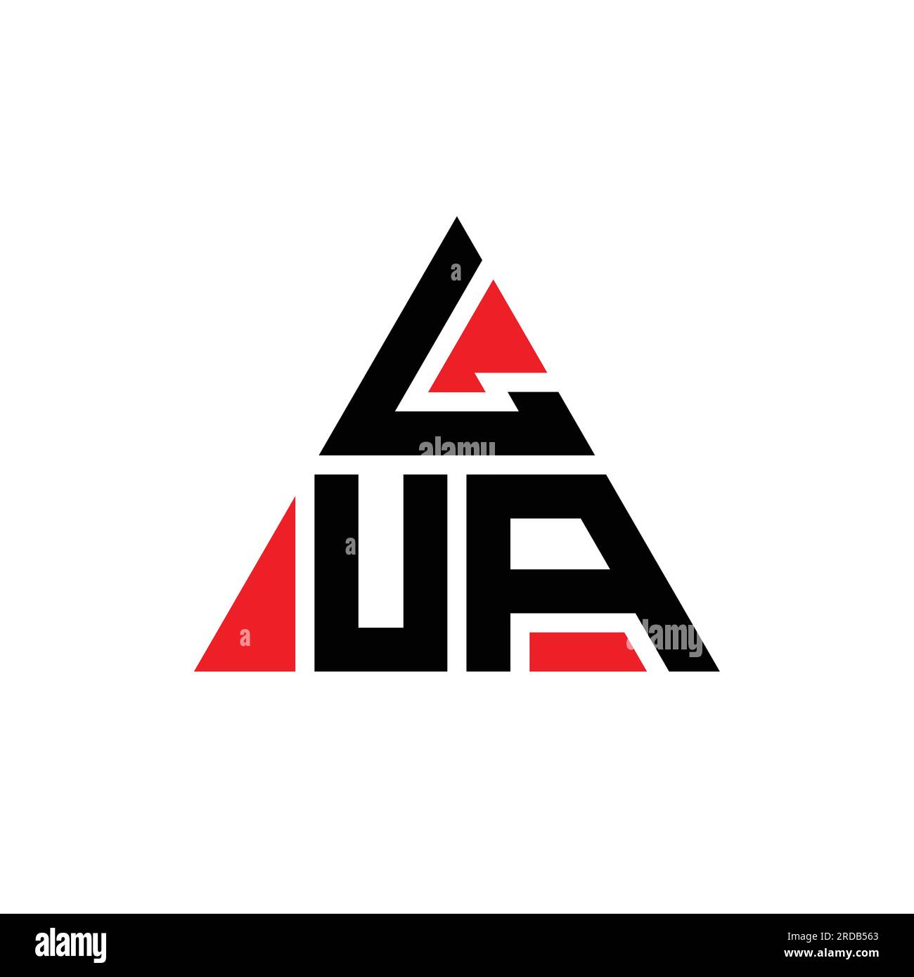 LUA-Logo mit Dreiecksbuchstaben und Dreiecksform. Monogramm mit LUA ...