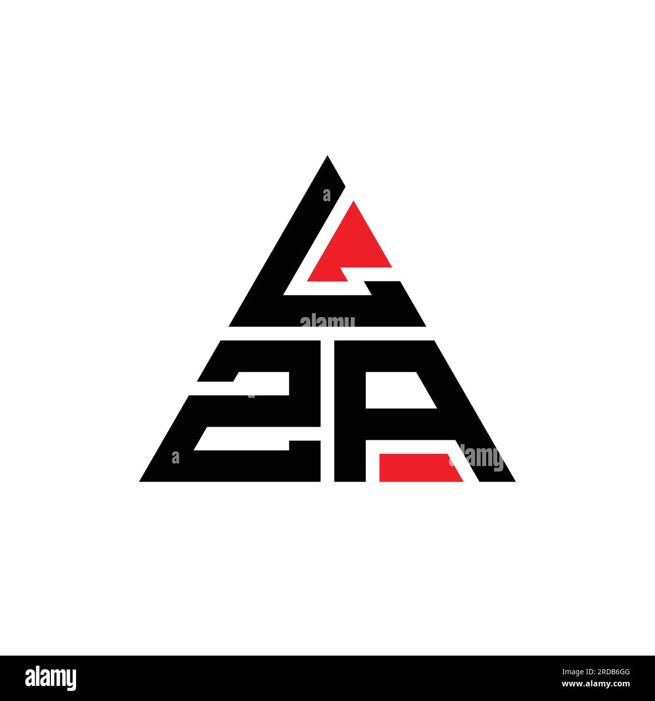 LZA-Logo mit Dreiecksbuchstaben und Dreiecksform. Monogramm mit LZA ...