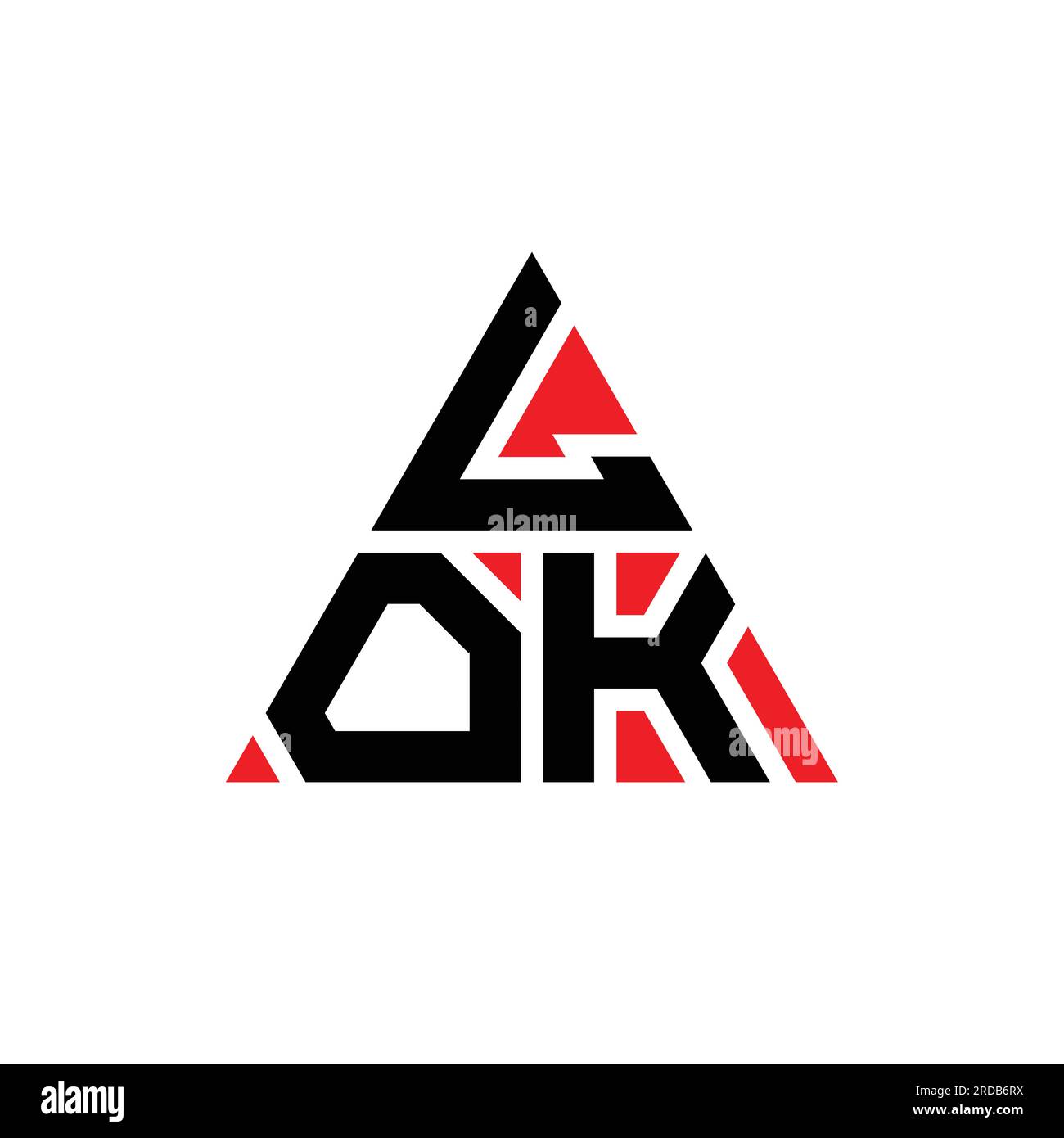 LOK-Logo mit Dreiecksbuchstaben und Dreiecksform. LOK-Dreieck-Logo ...