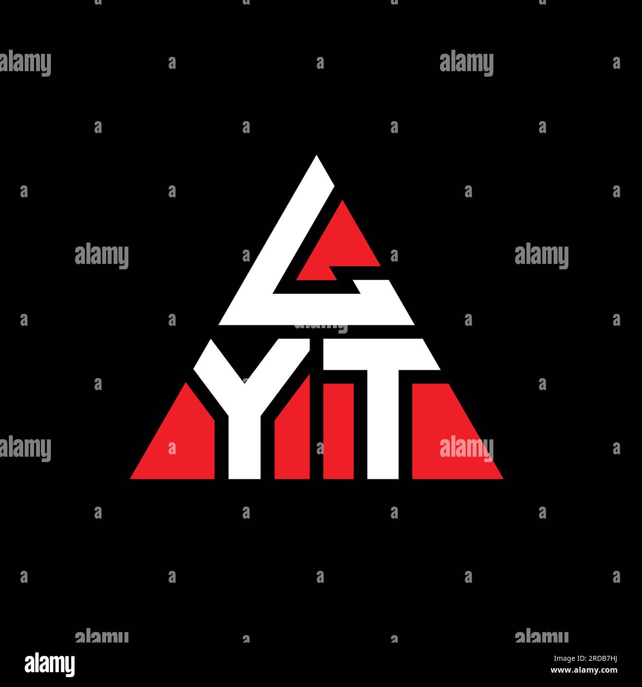 LYT-Logo mit Dreiecksbuchstaben und Dreiecksform. LYT-Dreieck-Logo ...