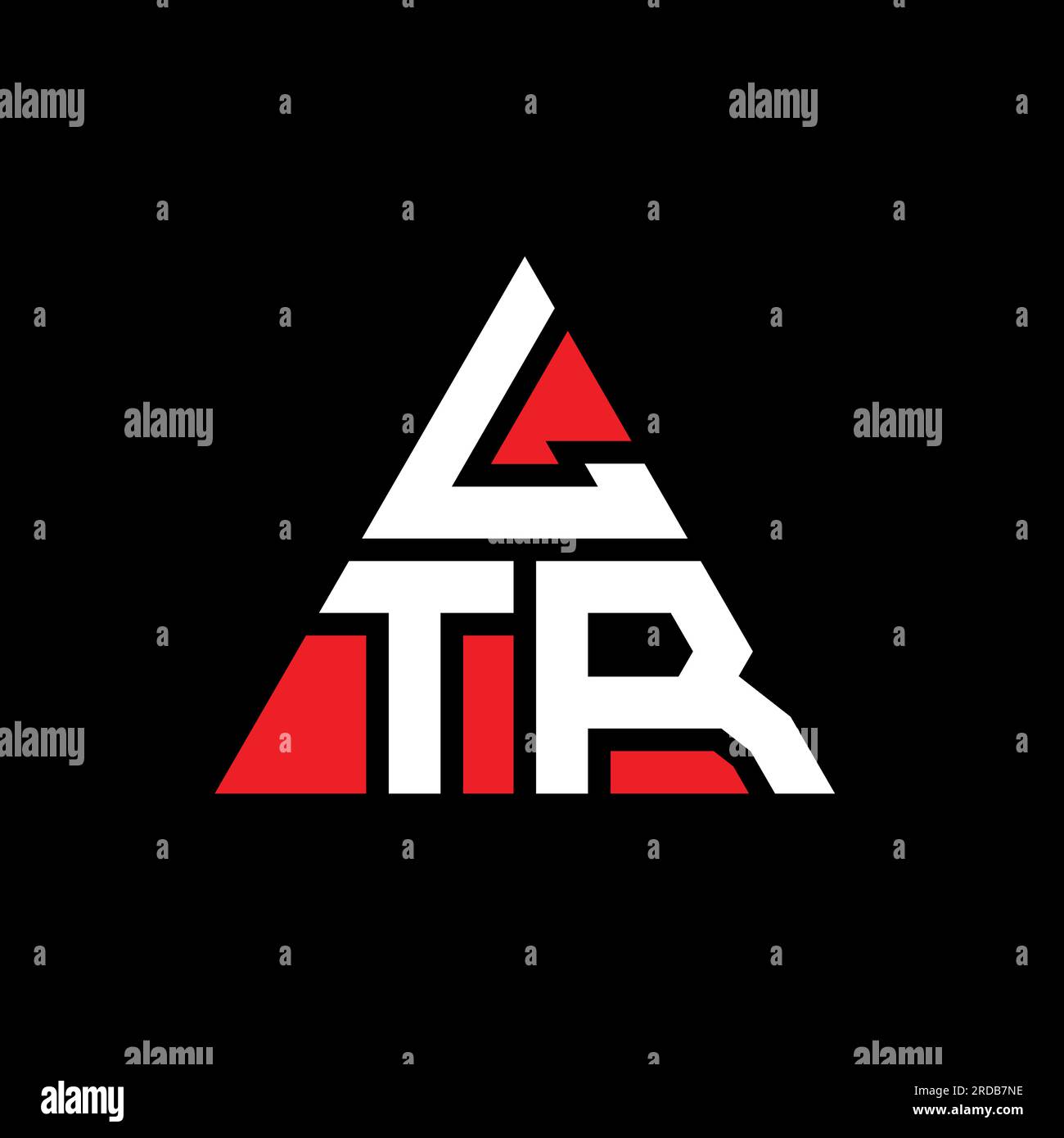 LTR-Logo mit Dreiecksbuchstaben und Dreiecksform. LTR-Dreieck-Logo ...