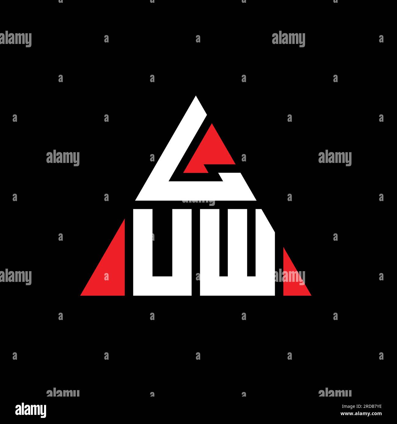 LUW-Logo mit Dreiecksbuchstaben und Dreiecksform. LUW-Dreieck-Logo ...