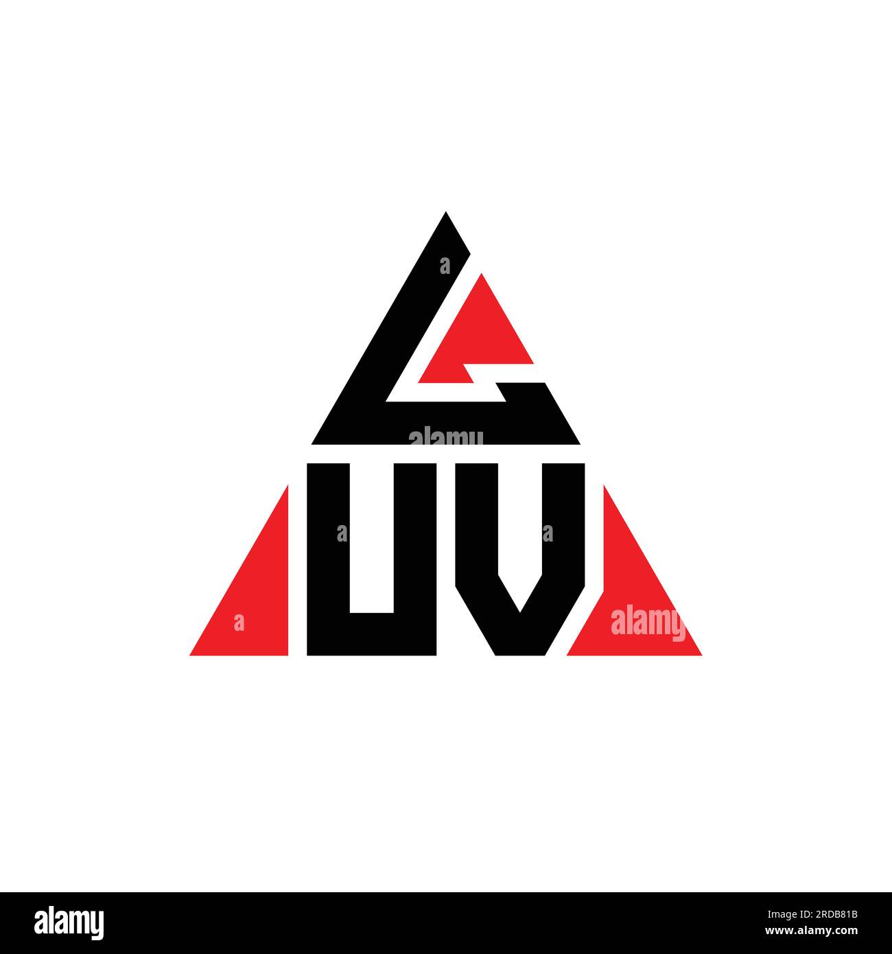 LUV-Logo mit Dreiecksbuchstaben und Dreiecksform. MONOGRAMM mit LUV ...