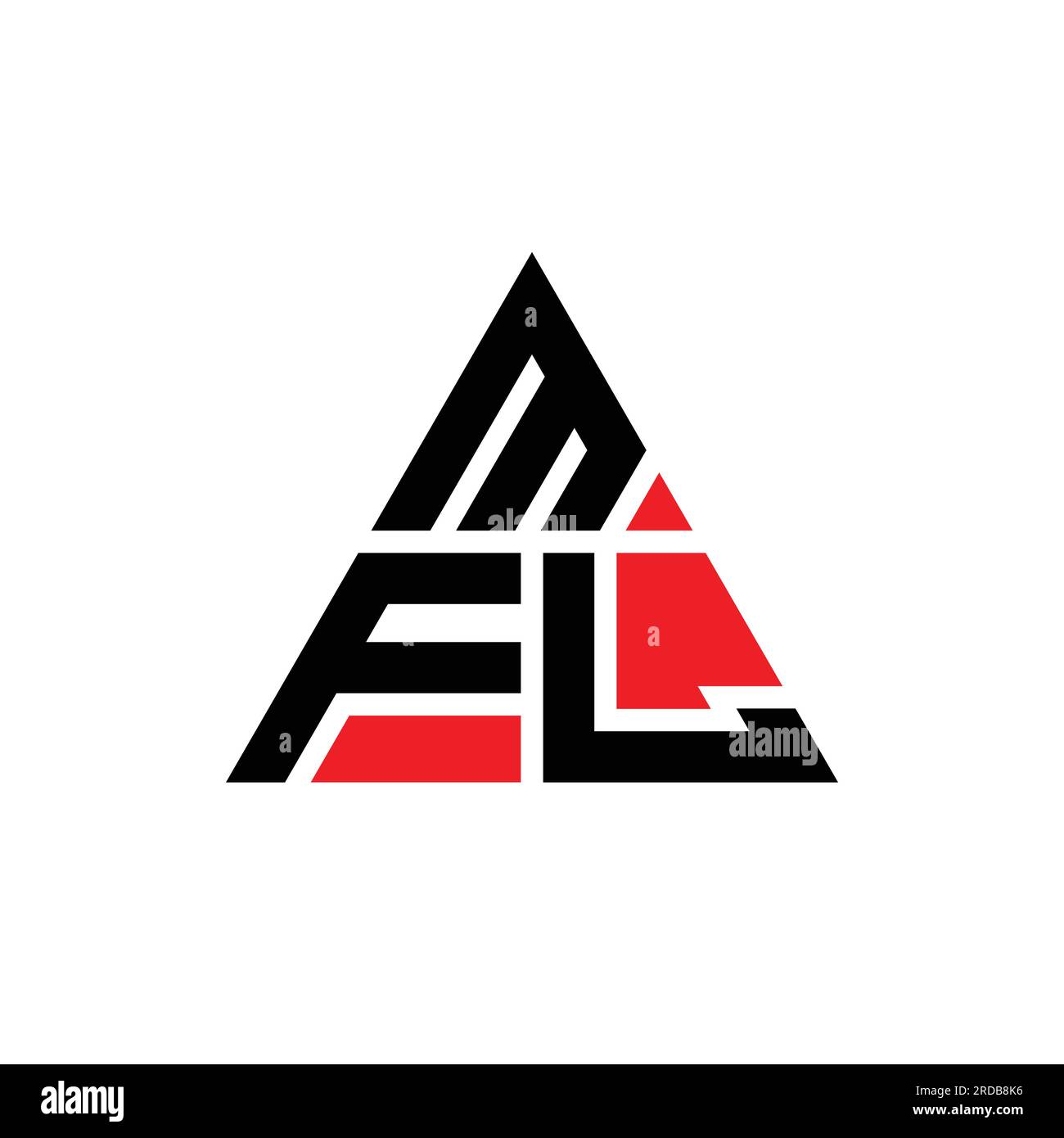 MFL-Logo mit Dreiecksbuchstaben und Dreiecksform. MFL-Dreieck-Logo ...