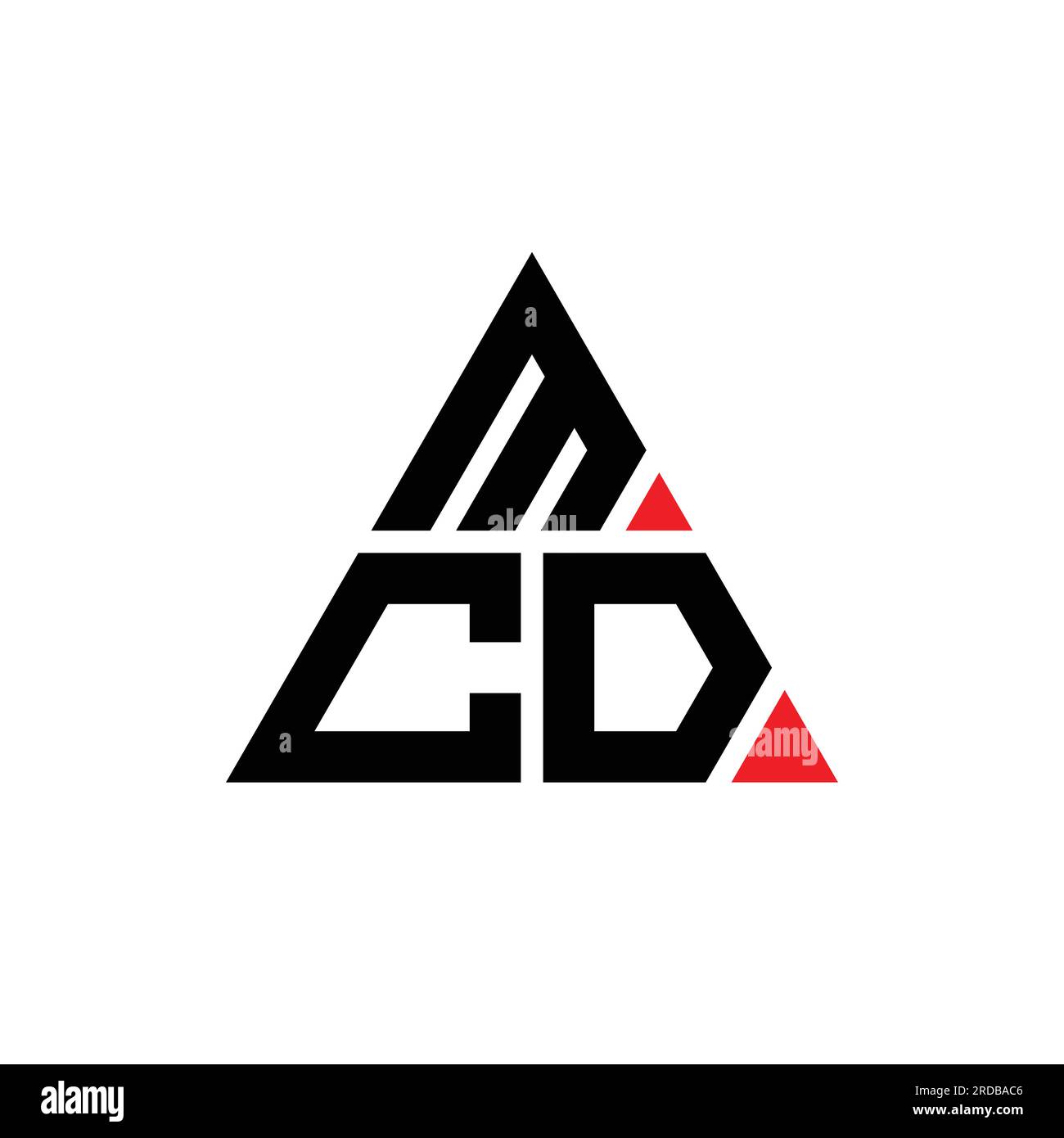 MCD-Logo mit dreieckigem Buchstaben in Dreiecksform. MCD-Dreieck-Logo ...
