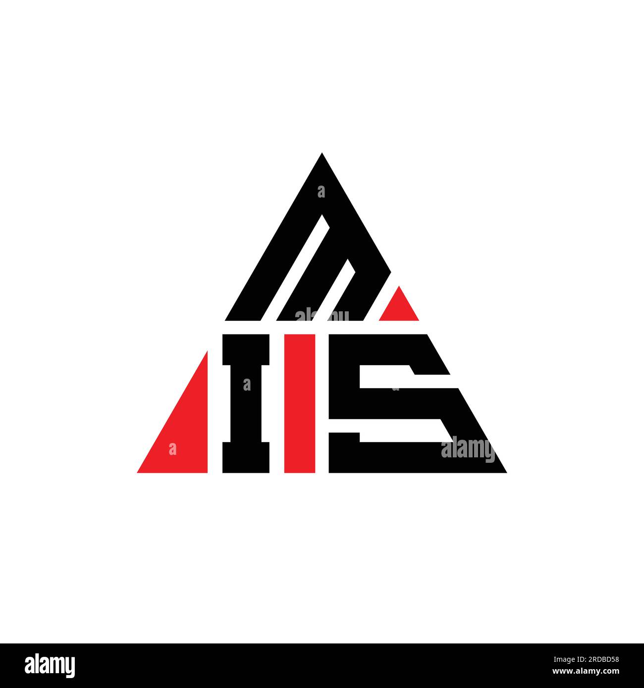 Logo mit dreieckigem MIS-Buchstaben in Dreiecksform. MIS-Dreieck-Logo ...