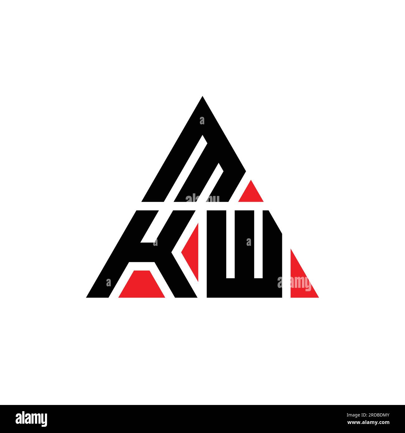 MKW-Logo mit Dreiecksbuchstaben und Dreiecksform. MKW-Dreieck-Logo ...