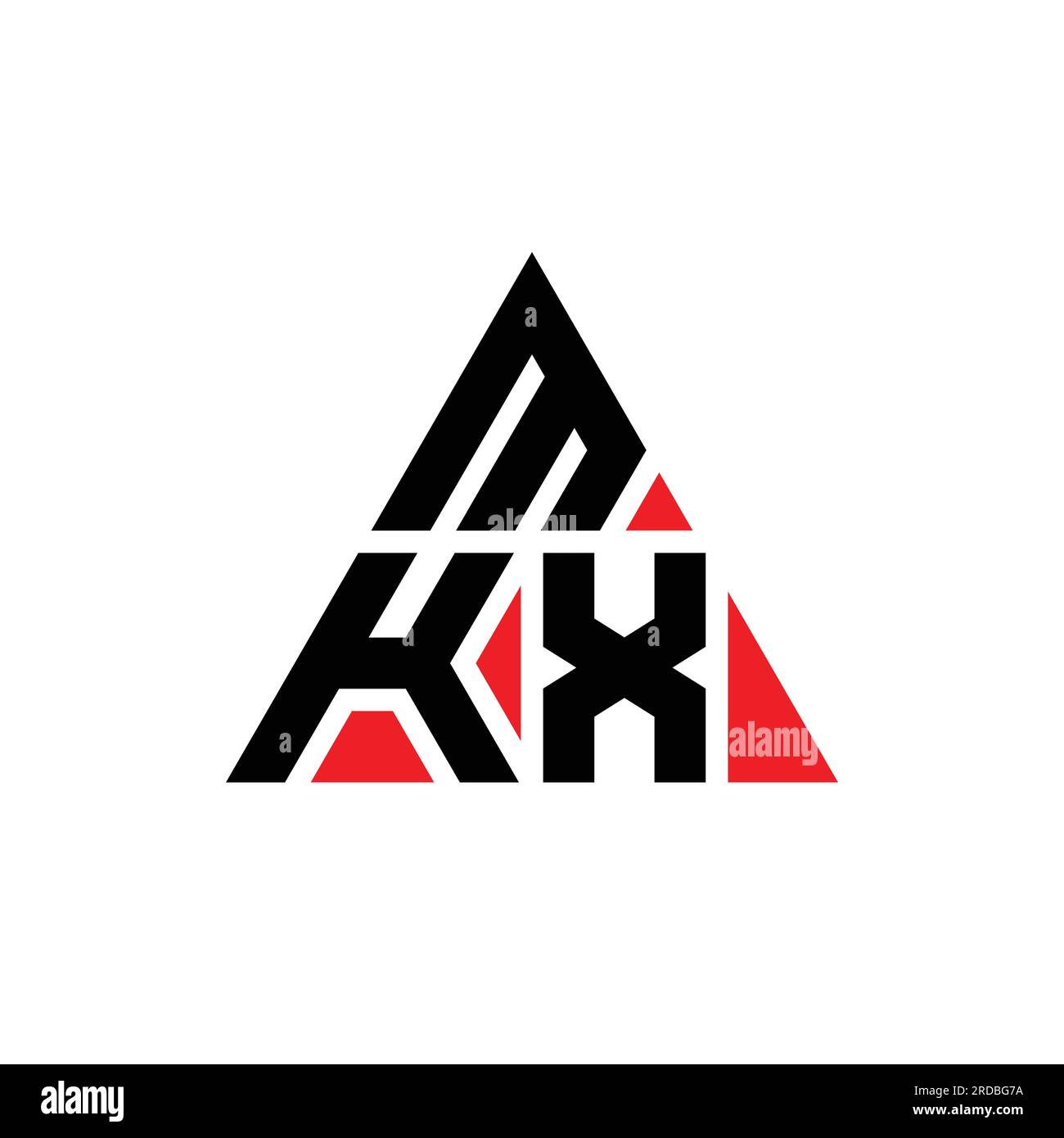 MKX-Logo mit Dreiecksbuchstaben und Dreiecksform. MKX Triangle Logo ...