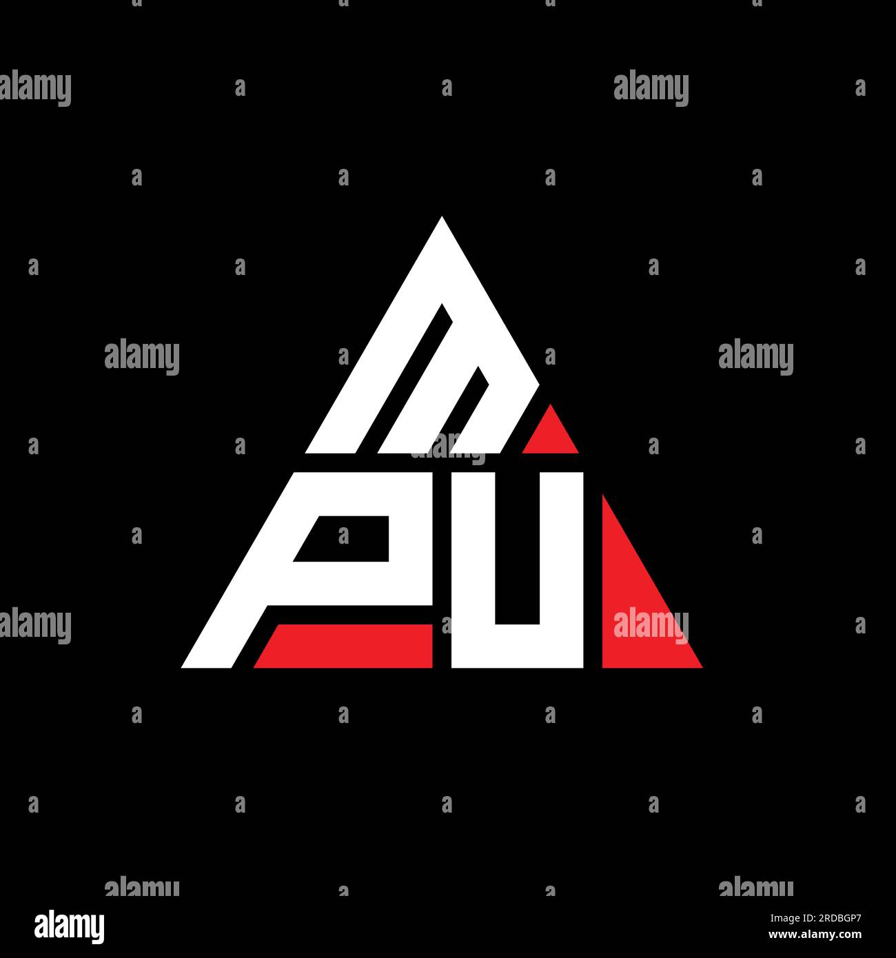 MPU-Logo mit Dreiecksbuchstaben und Dreiecksform. MPU-Dreieck-Logo ...