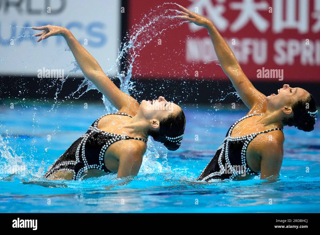 Ruby Remati and Megumi Field, of United States, compete in the duet ...