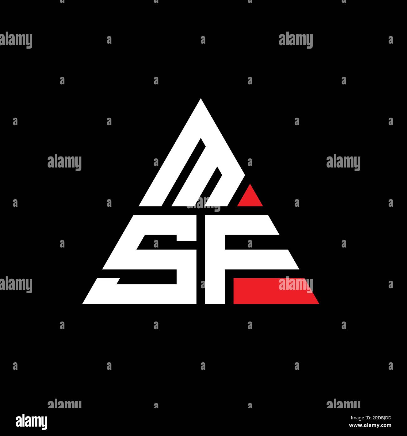 MSF-Logo mit Dreiecksbuchstaben und Dreiecksform. MSF Dreieck Logo ...