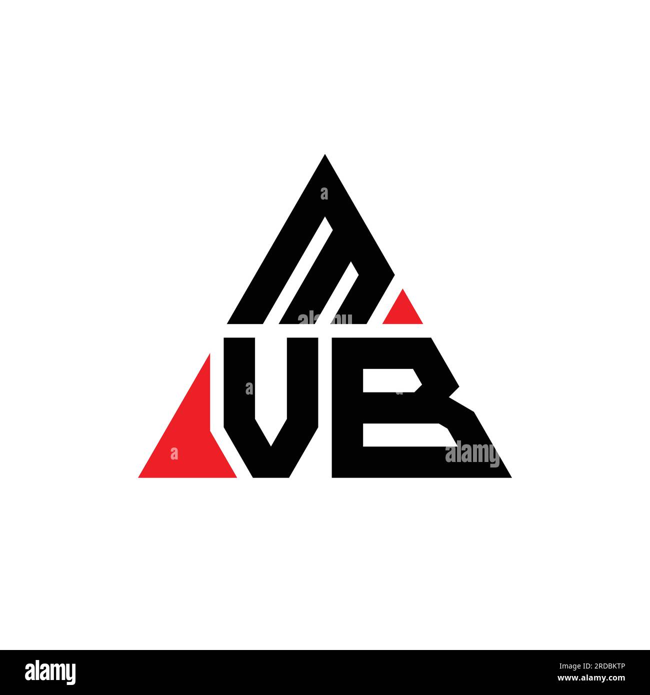 MVB-Logo mit Dreiecksbuchstaben und Dreiecksform. MVB-Dreieck-Logo ...