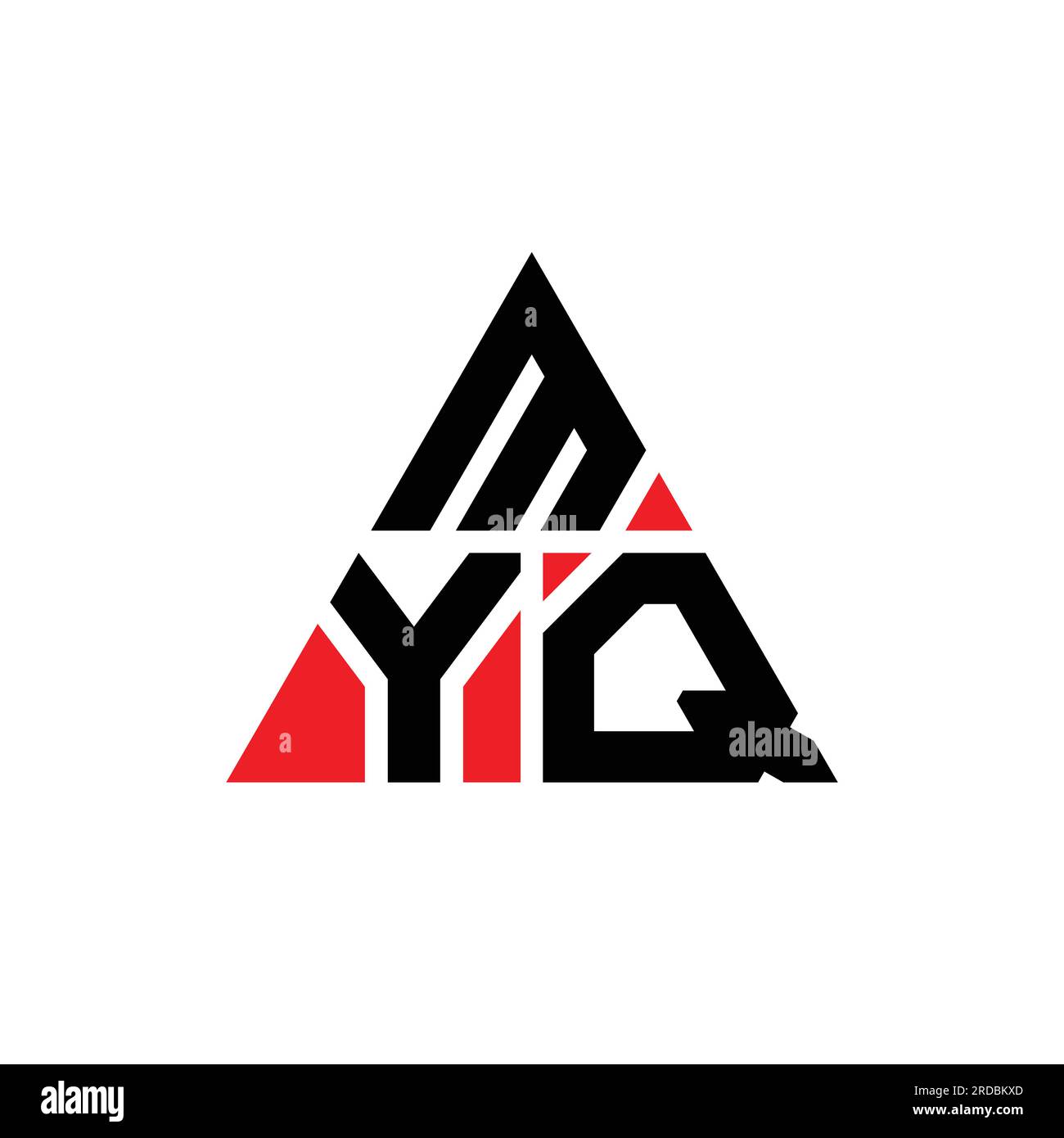 MYQ-Logo mit Dreiecksbuchstaben und Dreiecksform. MYQ-Dreieck-Logo ...