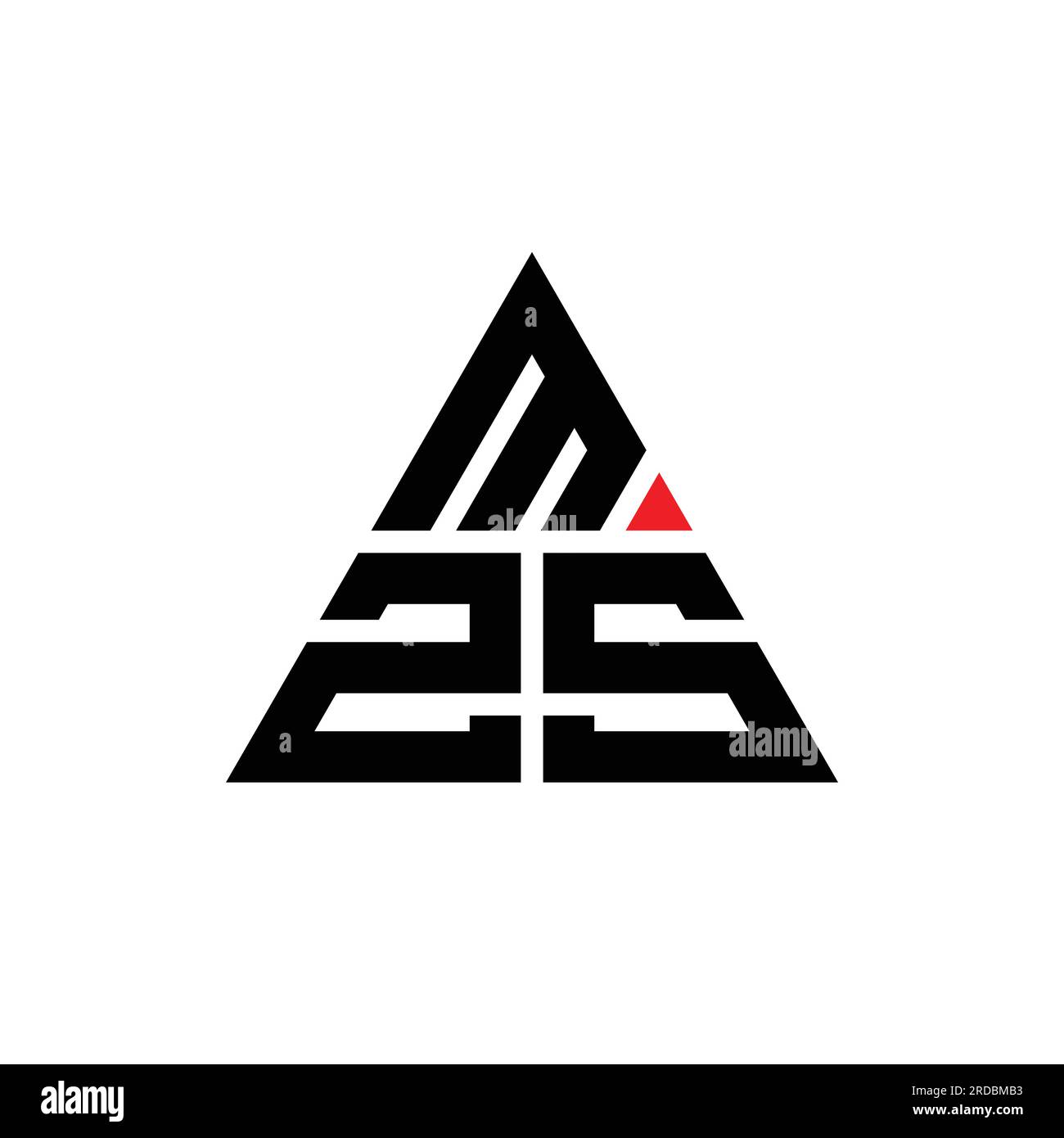 MZS-Logo mit Dreiecksbuchstaben und Dreiecksform. MZS Dreieck Logo ...