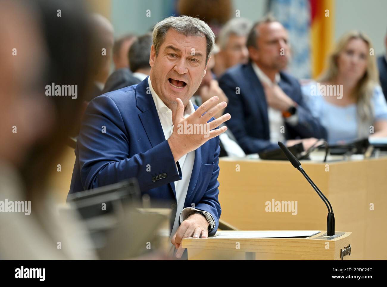 20. Juli 2023, Bayern, München: Markus Söder (CSU), Ministerpräsident ...
