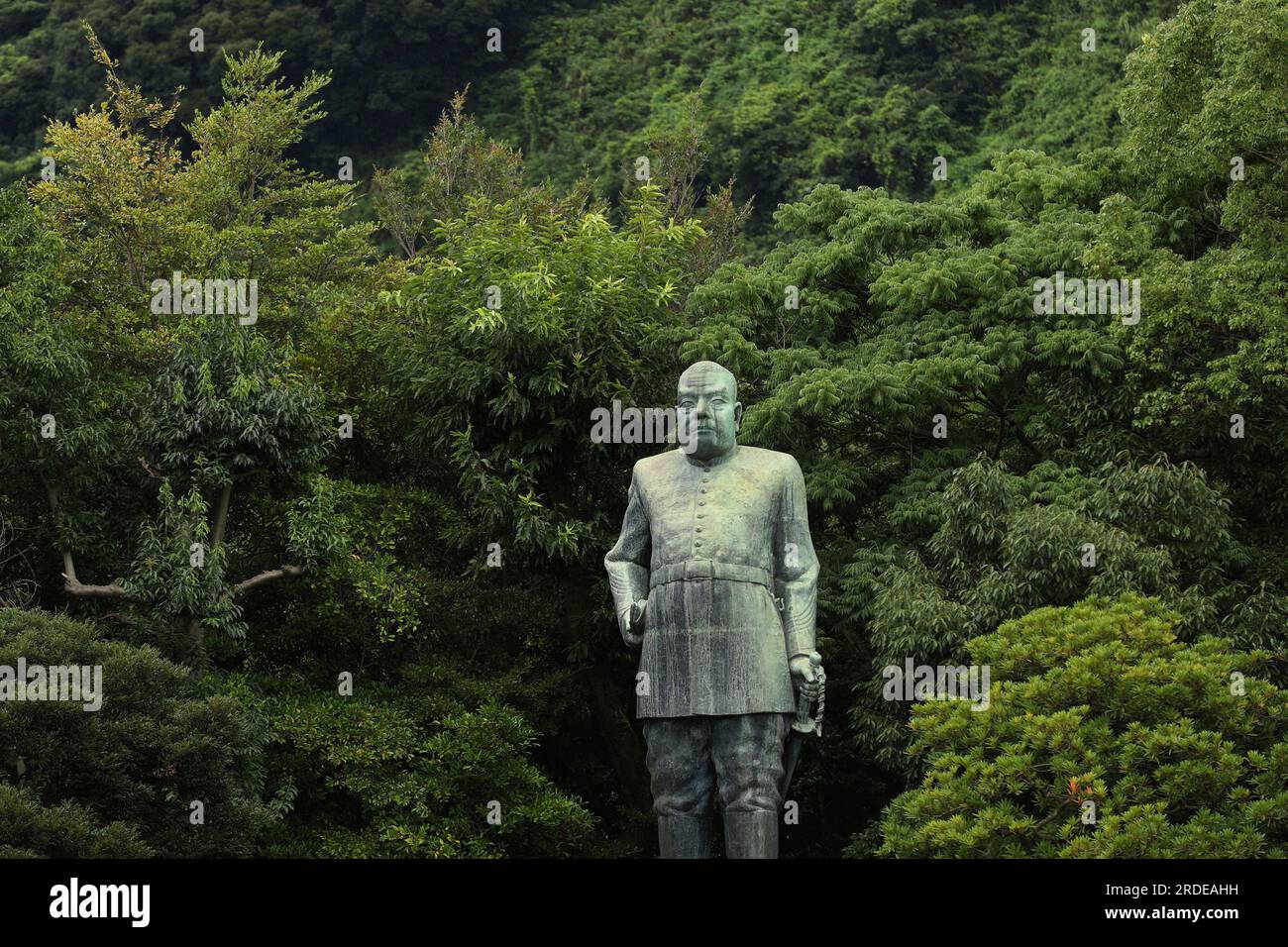 A statue of Takamori Saigo, a Japanese samurai and nobleman, is seen in ...