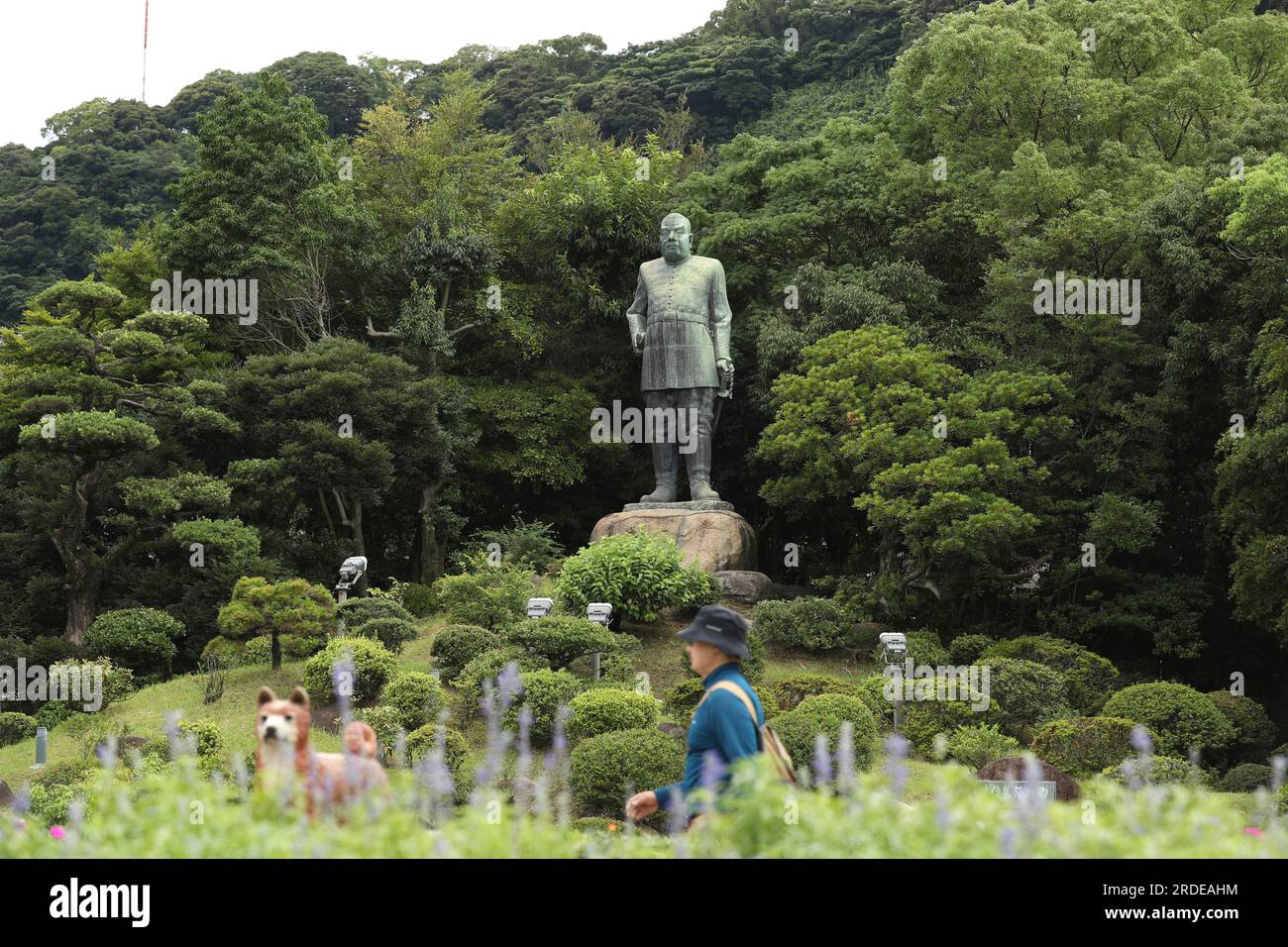 A statue of Takamori Saigo, a Japanese samurai and nobleman, is seen in ...
