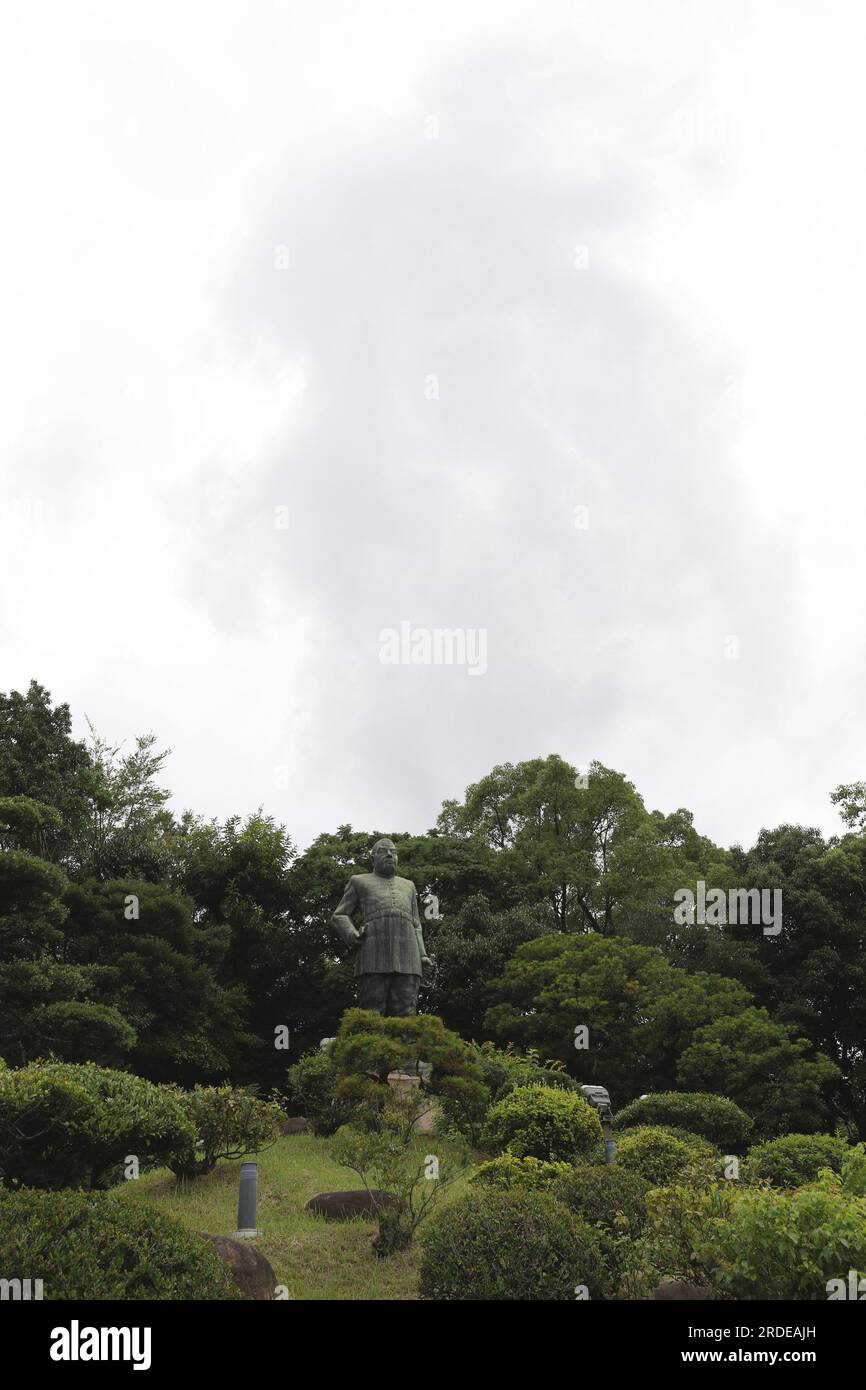 A statue of Takamori Saigo, a Japanese samurai and nobleman, is seen in ...