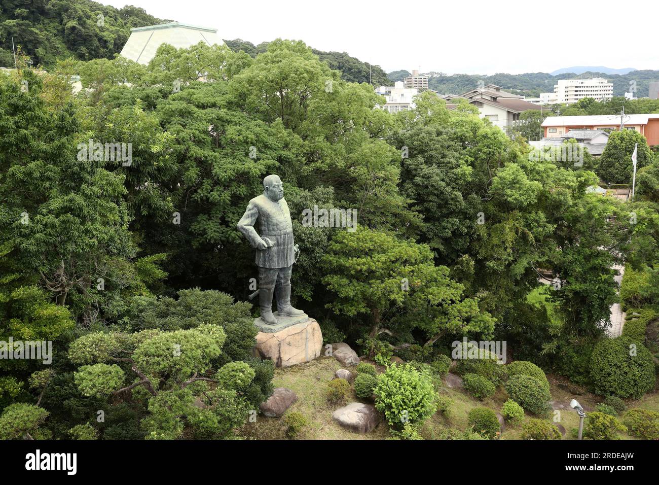 A statue of Takamori Saigo, a Japanese samurai and nobleman, is seen in ...