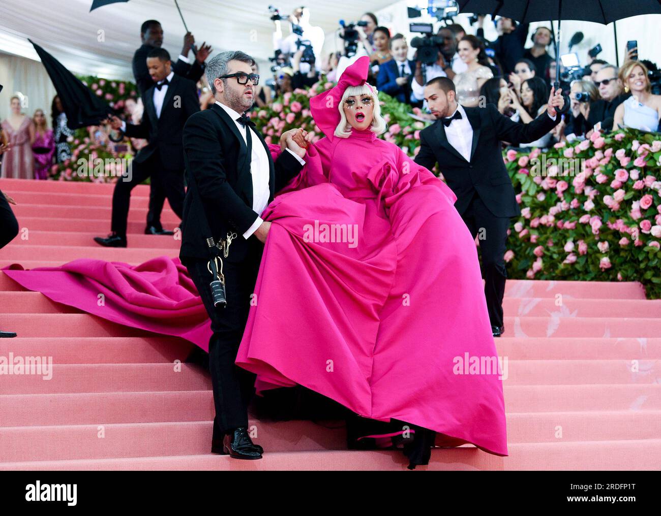 FILE - Lady Gaga, right, and designer Brandon Maxwell are pictured ...