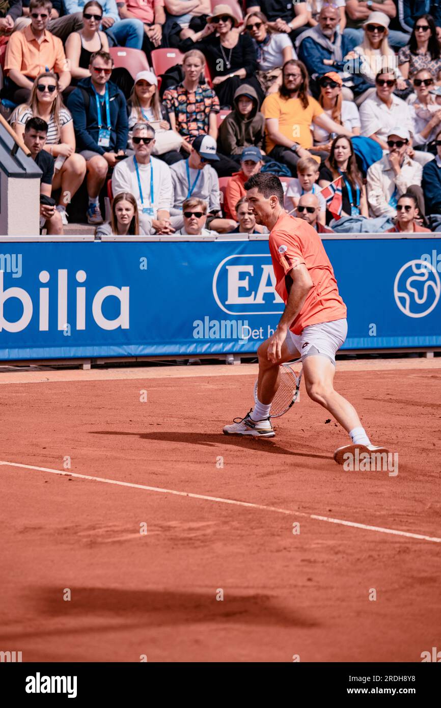 Båstad, Schweden. 2023 07 21. Casper Ruud besiegte Sebastian Ofner bei seiner ersten Begegnung ...