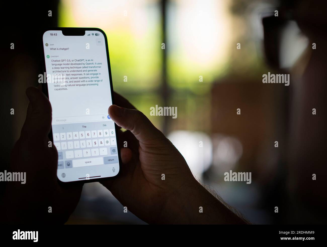 Microsoft Bing Chat- und AI Chat-Anwendungen sind auf einem Mobilgerät ...