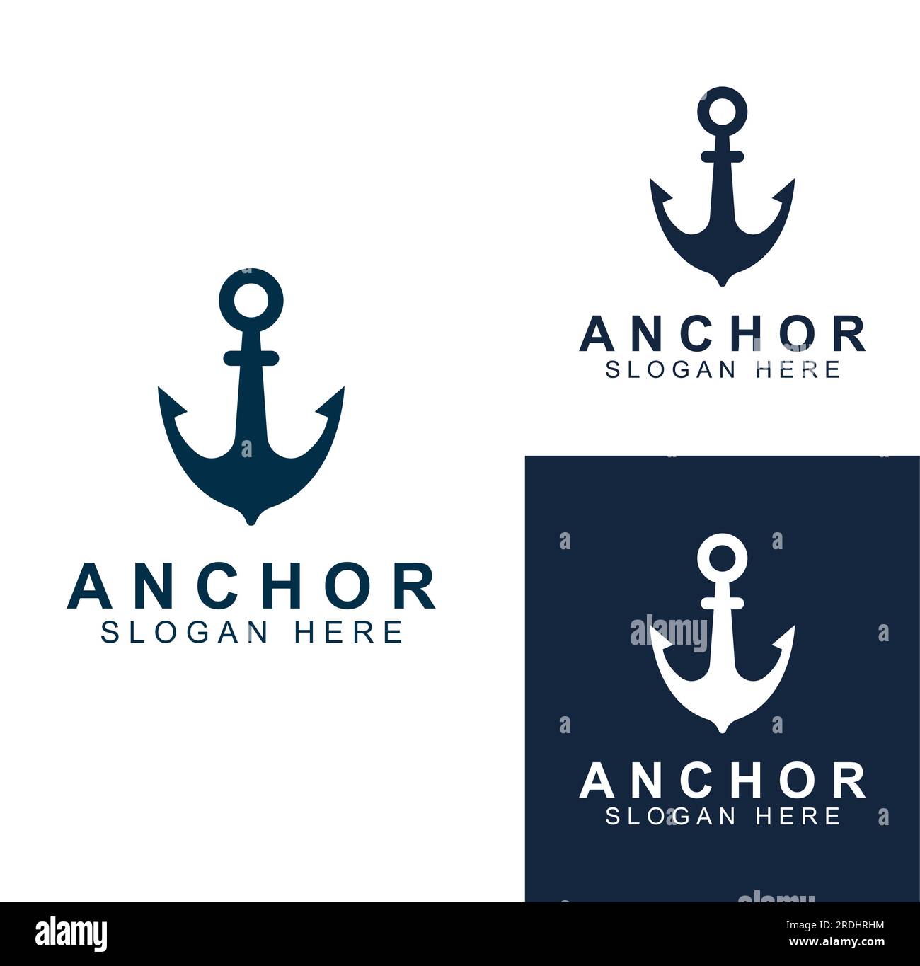 Anker logo silhouette Stock-Vektorgrafiken kaufen - Alamy