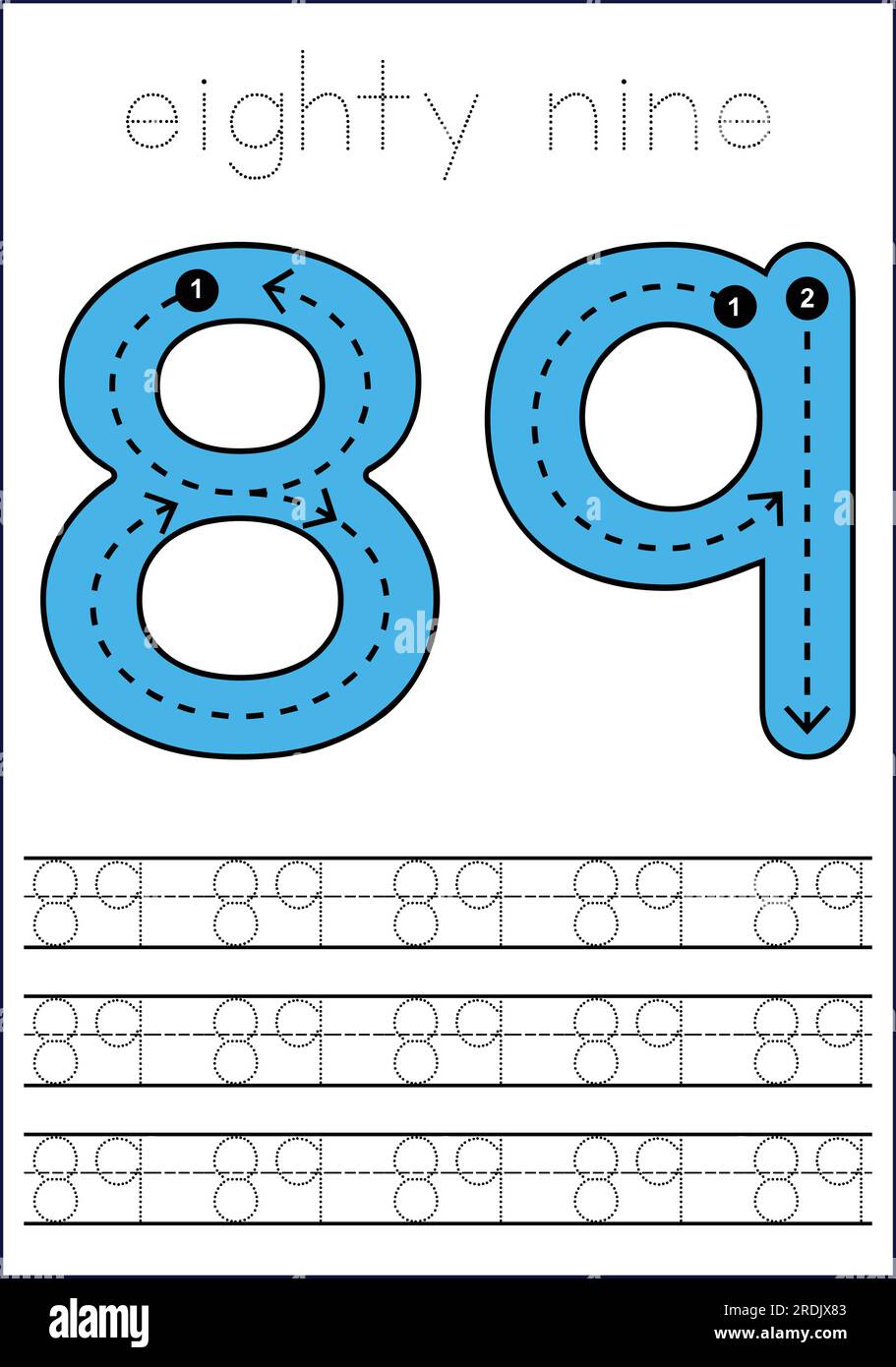 Numeros del 1 al 100 Stock-Vektorgrafiken kaufen - Alamy