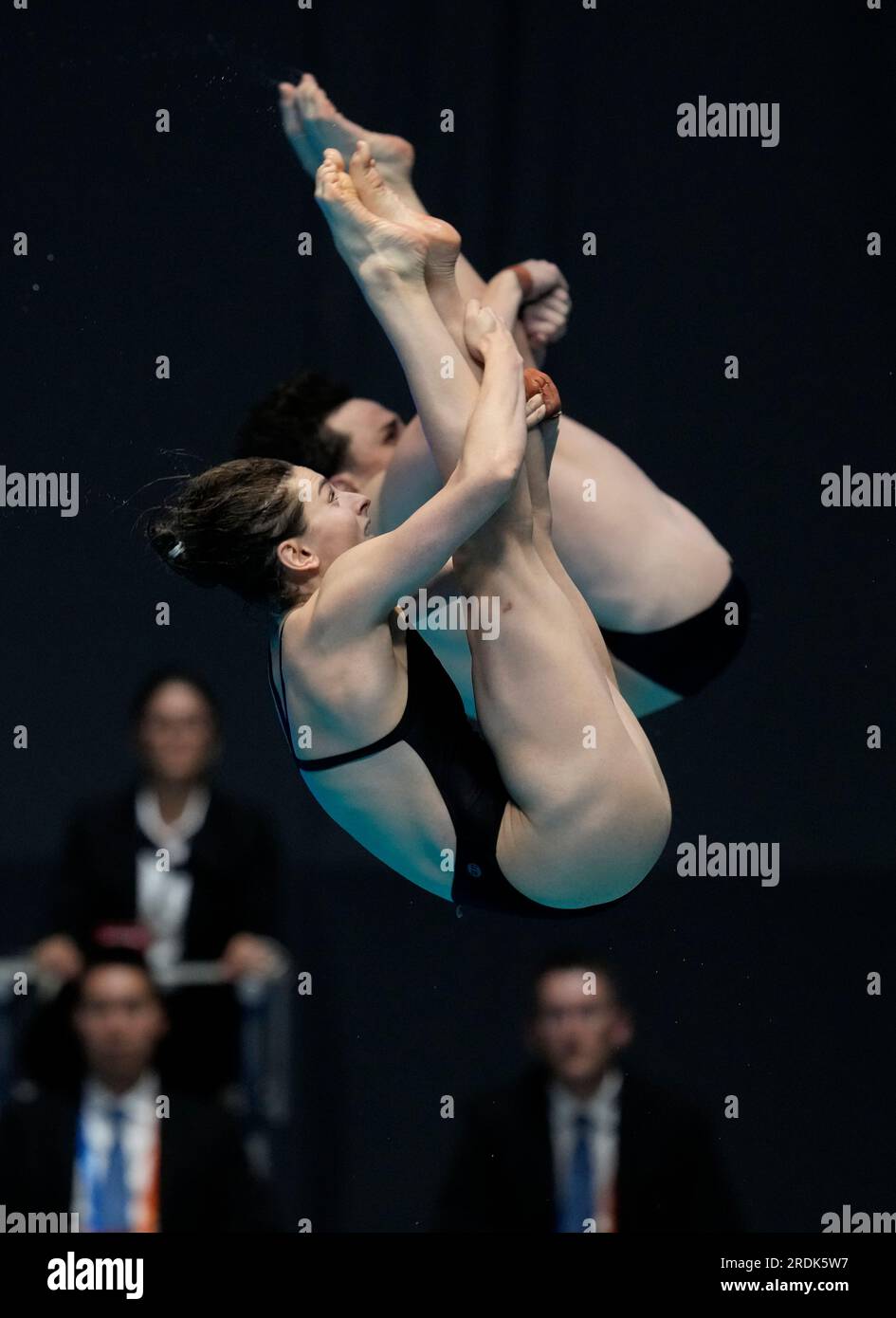 Maddison Keeney and Domonic Bedggood of Australia compete in the mixed ...