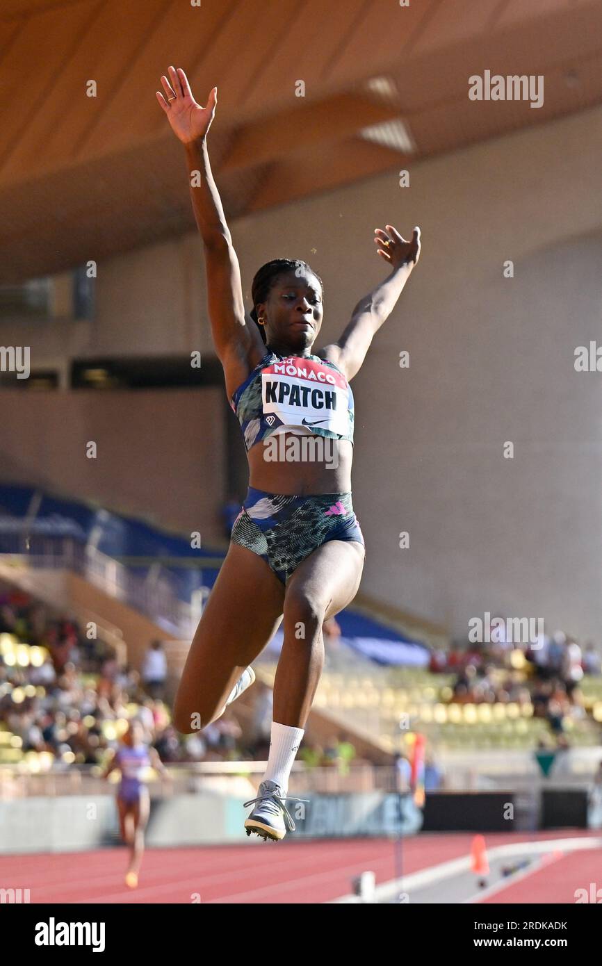 Stade Louis II., Monaco, Fürstentum Monaco, 21. Juli 2023, WEITSPRUNG ...