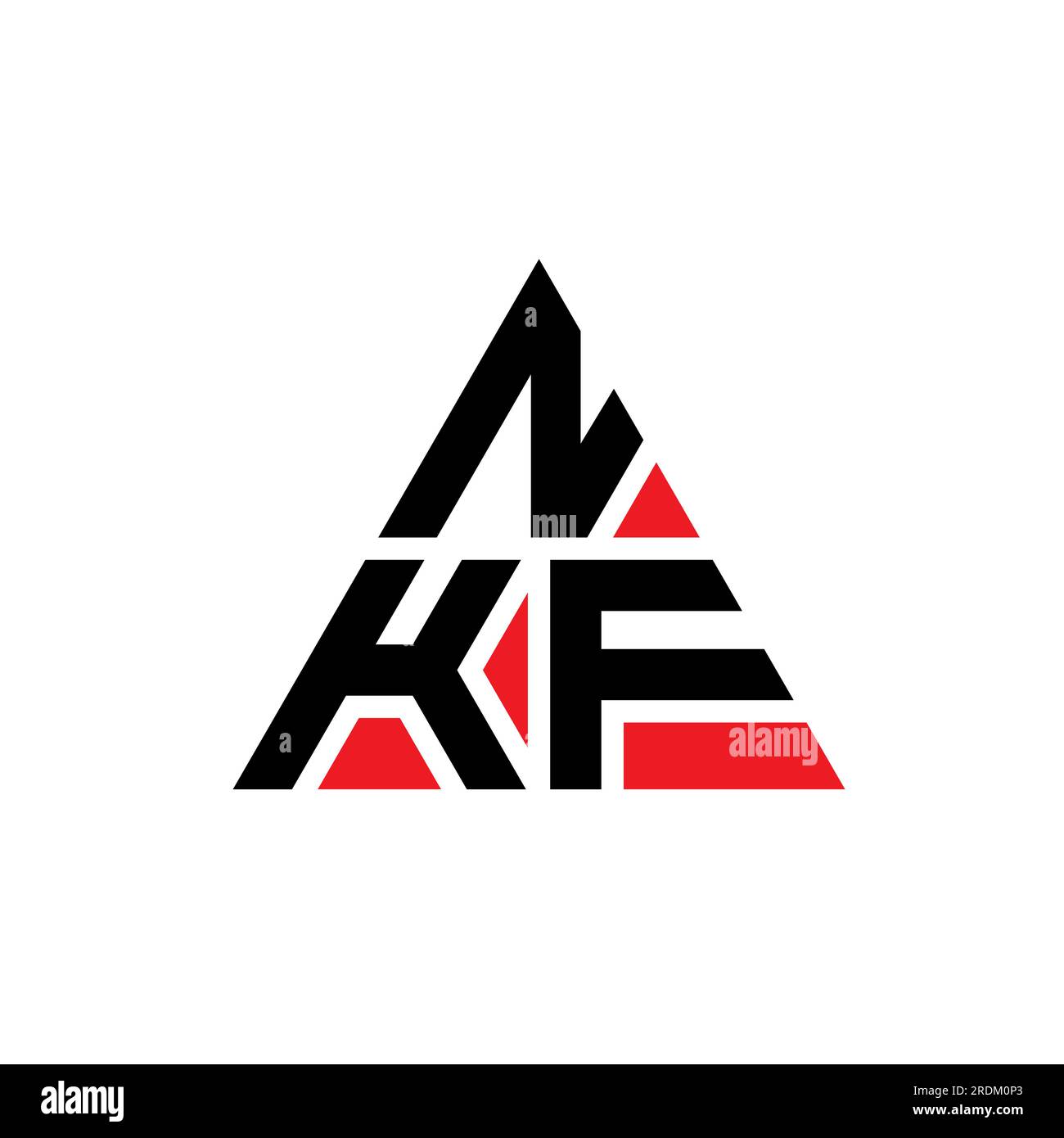 NKF-Logo mit Dreiecksbuchstaben und Dreiecksform. Monogramm mit NKF ...