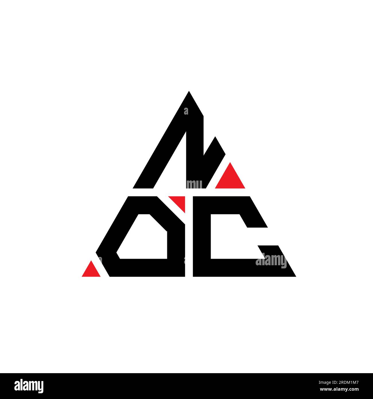 NOC-Logo mit Dreiecksbuchstaben und Dreiecksform. NOC-Dreieck-Logo ...
