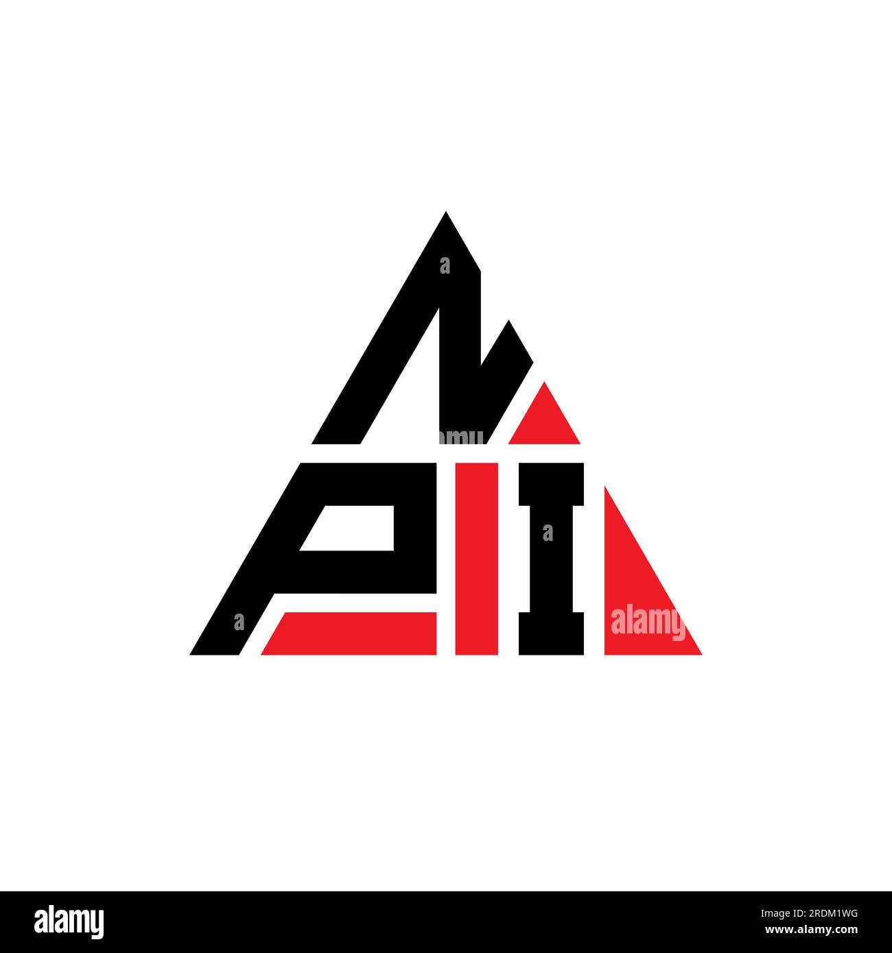 NPI-Logo mit Dreiecksbuchstaben und Dreiecksform. Monogramm mit NPI ...