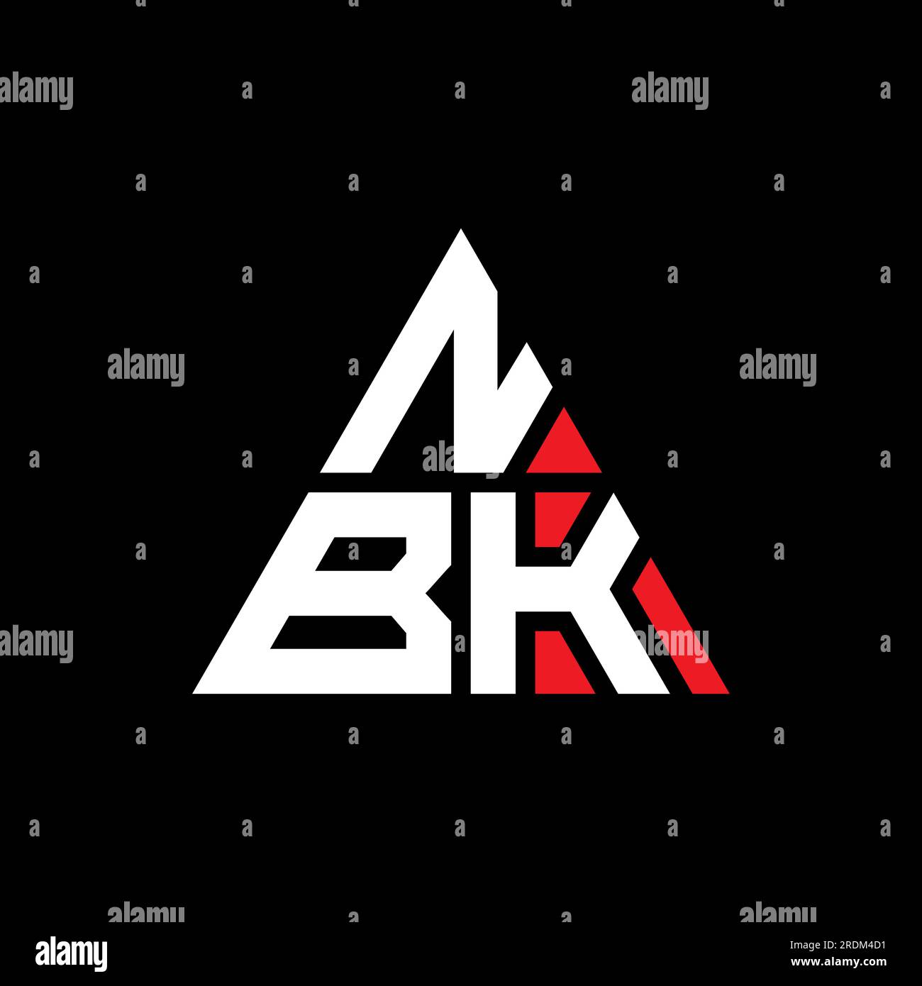 NBK-Logo mit Dreiecksbuchstaben und Dreiecksform. NBK-Dreieck-Logo ...