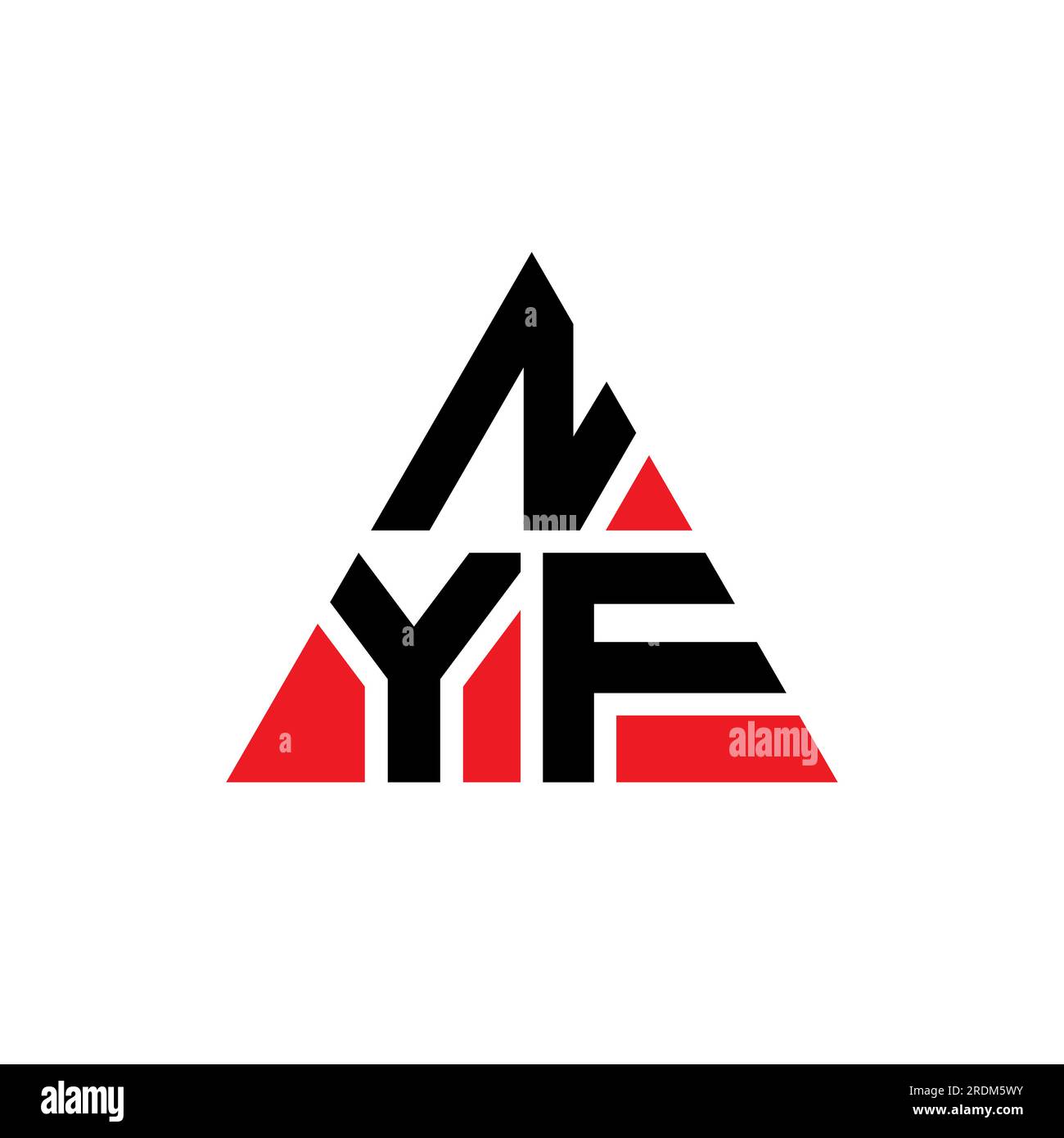NYF-Logo mit Dreiecksbuchstaben und Dreiecksform. Monogramm mit NYF ...