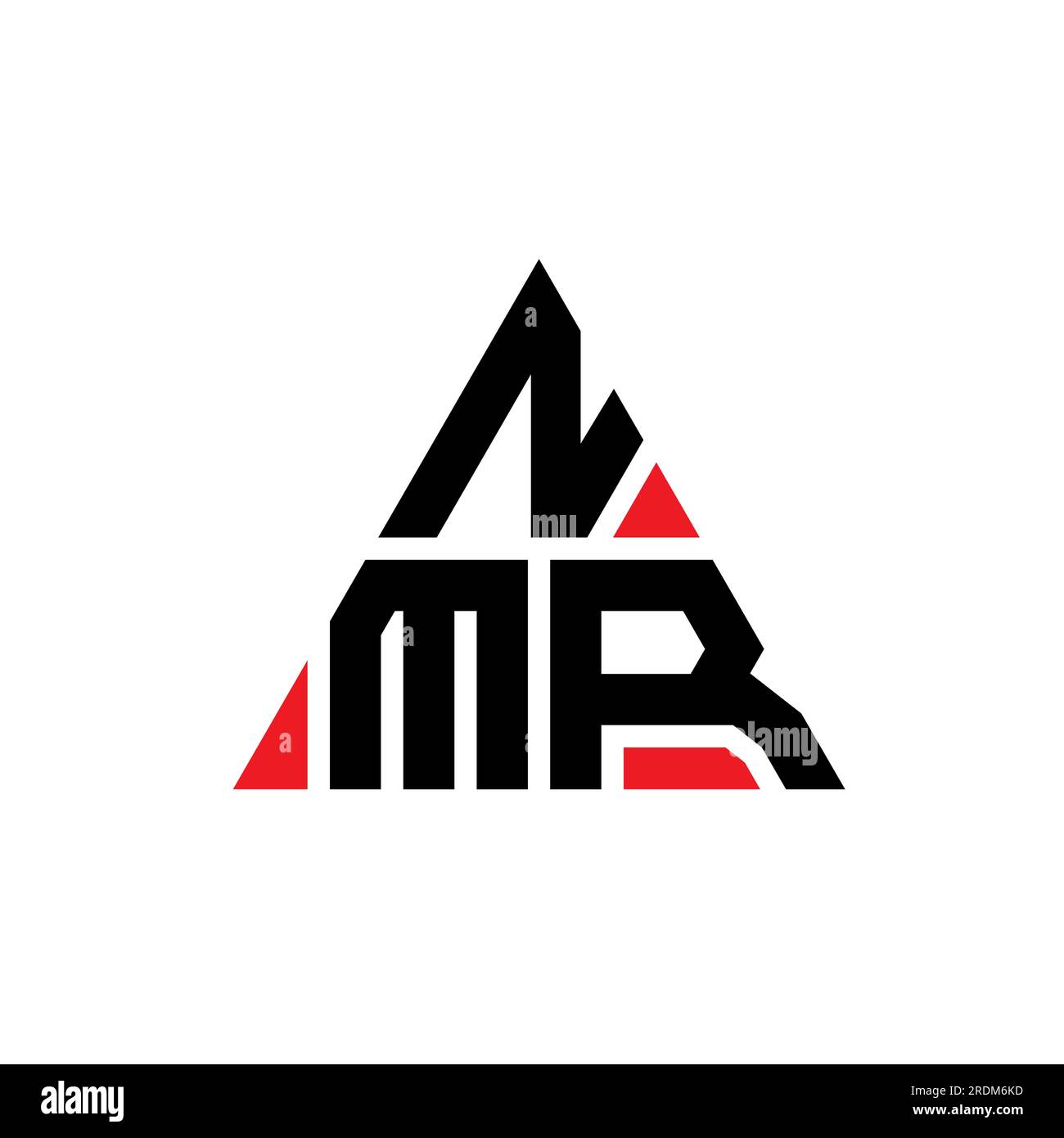 NMR-Logo mit Dreiecksbuchstaben und Dreiecksform. NMR-Dreieck-Logo ...
