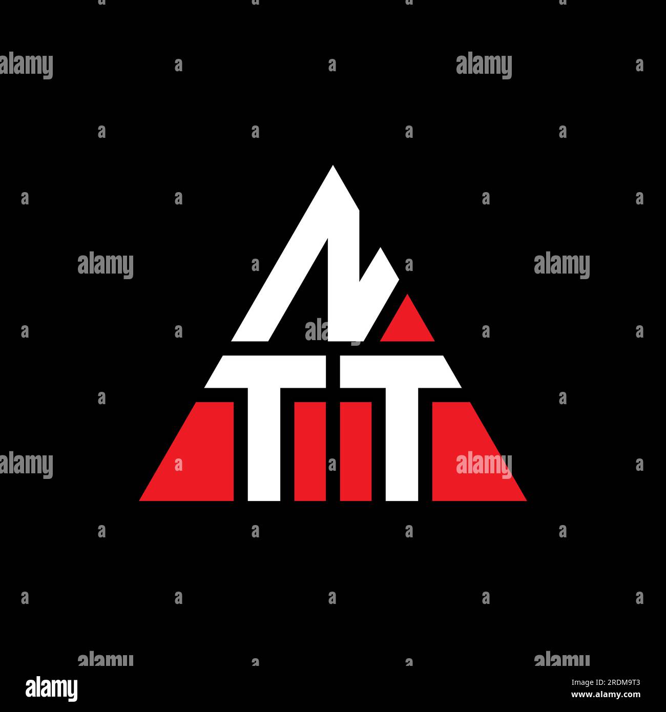 NTT-Logo mit dreieckigem Buchstaben und dreieckiger Form. NTT-Dreieck ...
