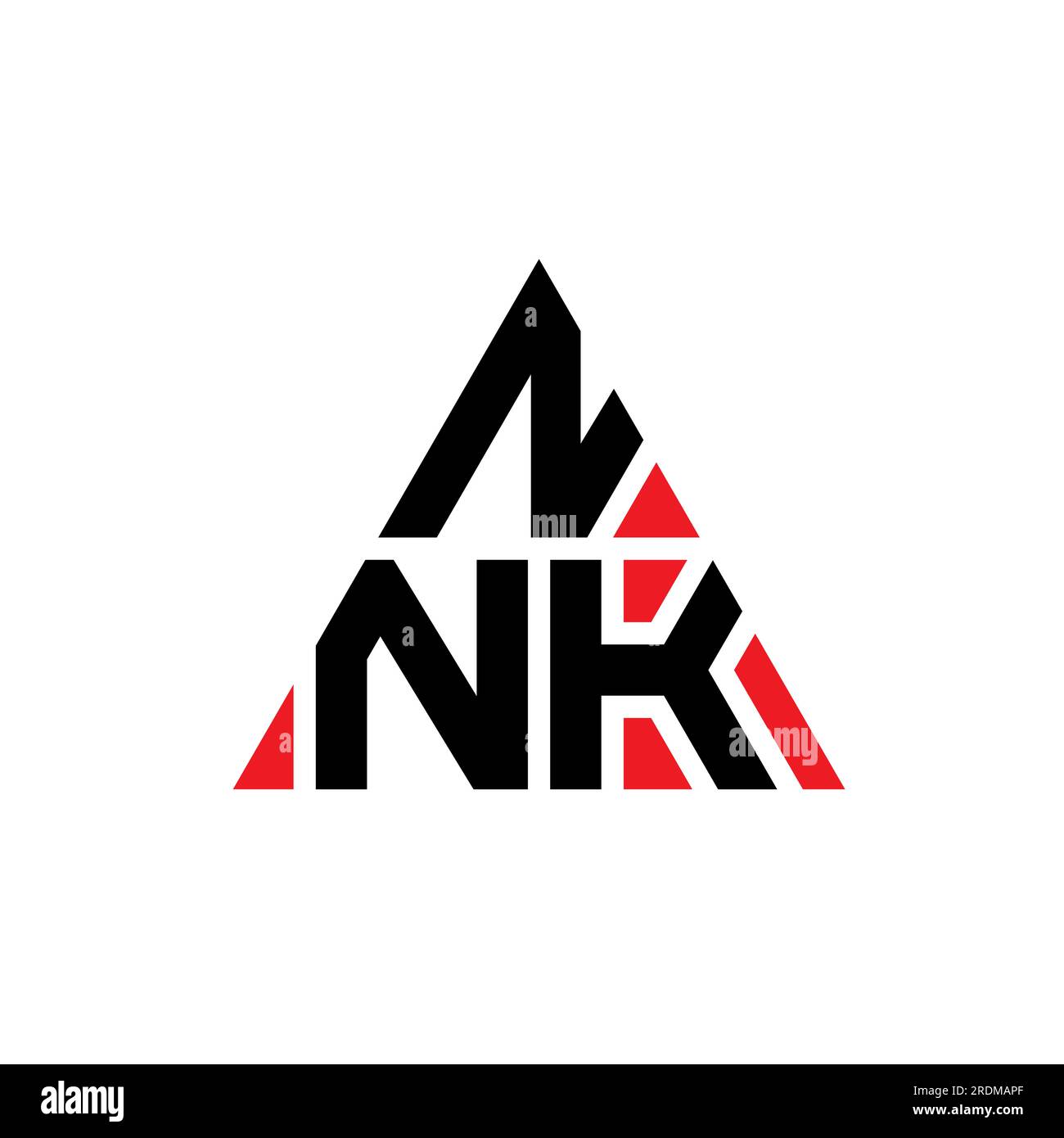 NNK-Logo mit Dreiecksbuchstaben und Dreiecksform. NNK-Dreieck-Logo ...