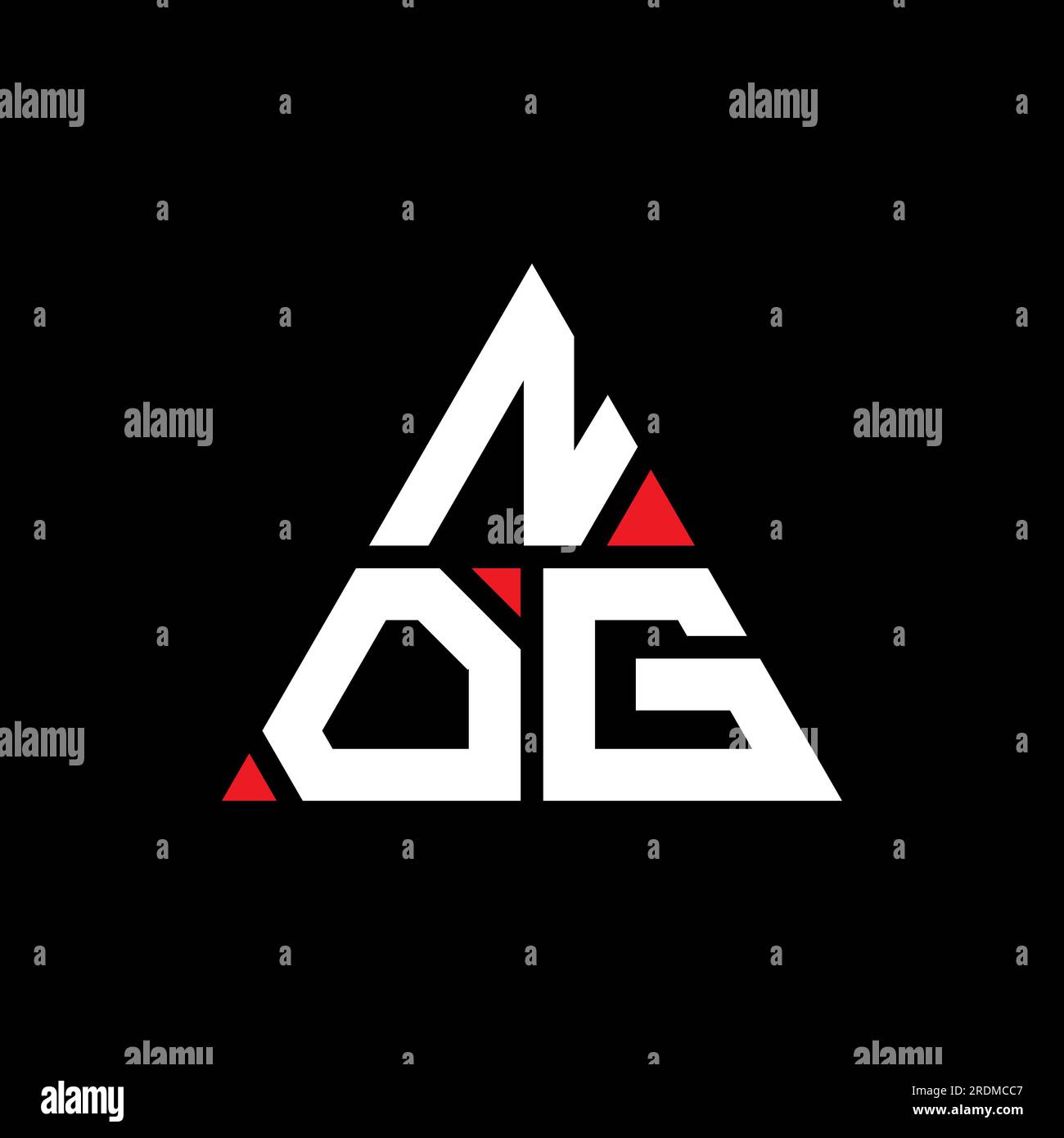NOG-Logo mit Dreiecksbuchstaben und Dreiecksform. MONOGRAMM mit NOG ...