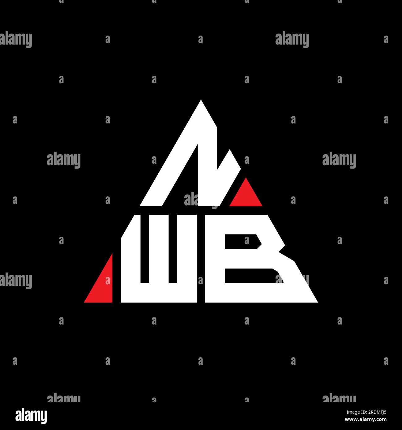 NWB-Logo mit dreieckigem Buchstaben in Dreiecksform. Monogramm mit NWB ...