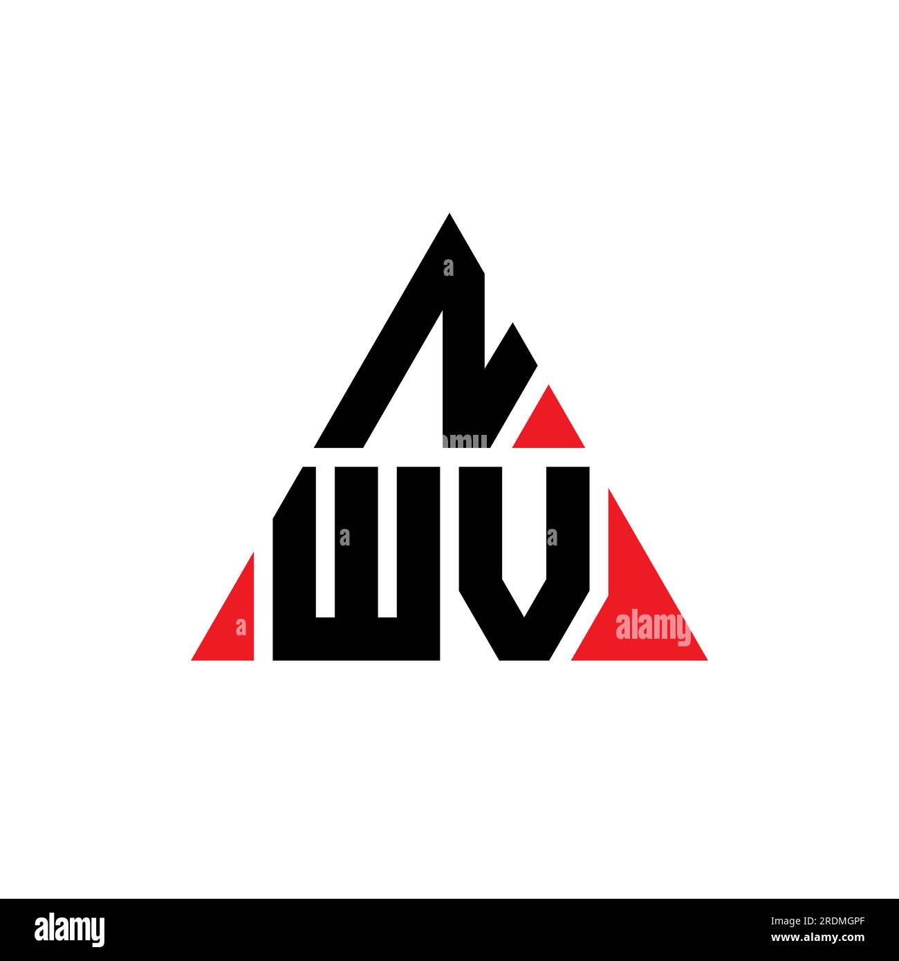 NWV-Logo mit dreieckigem Buchstaben in Dreiecksform. Monogramm mit NWV ...