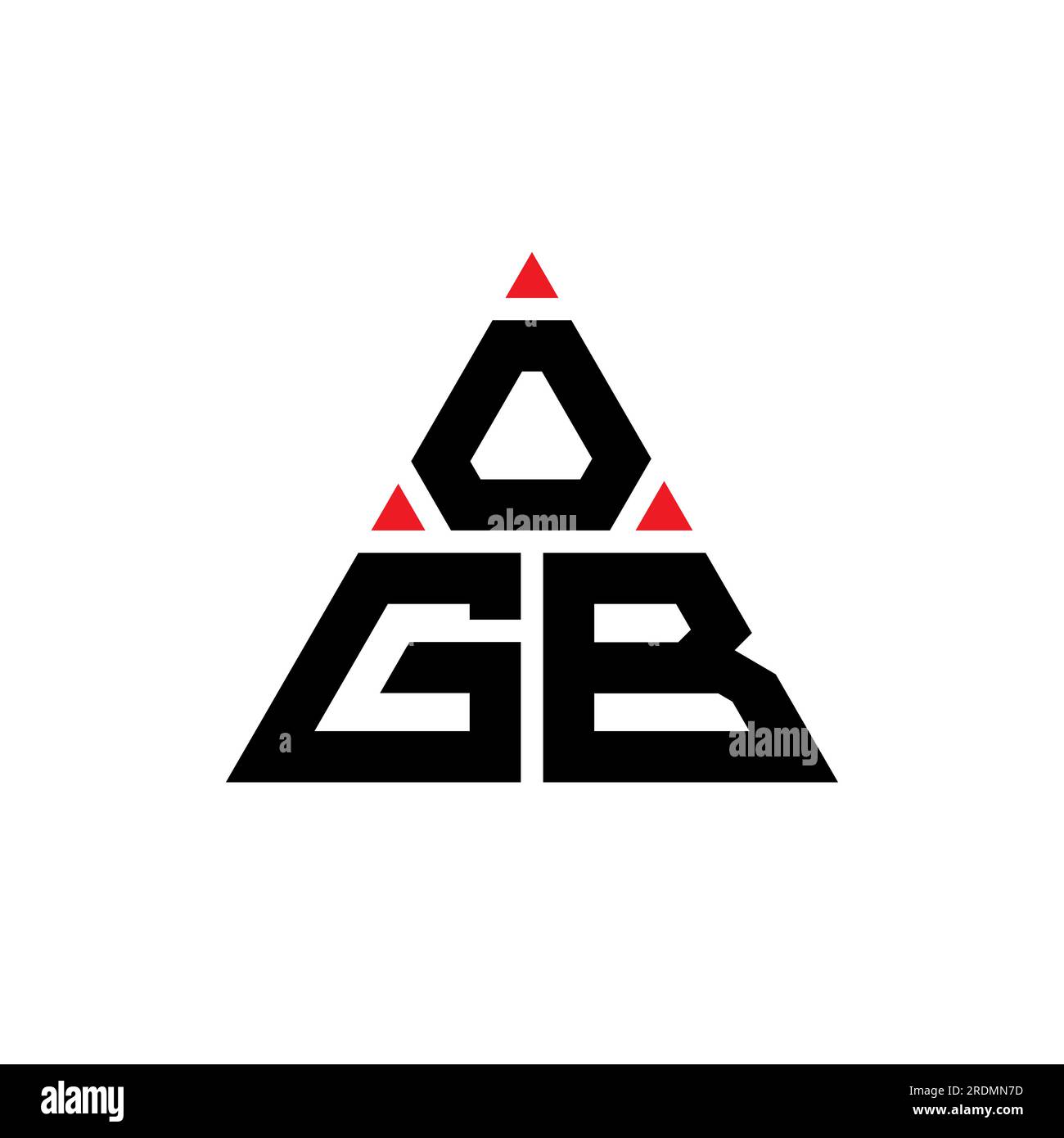 OGB-Logo mit dreieckigem Buchstaben in Dreiecksform. Monogramm mit OGB ...